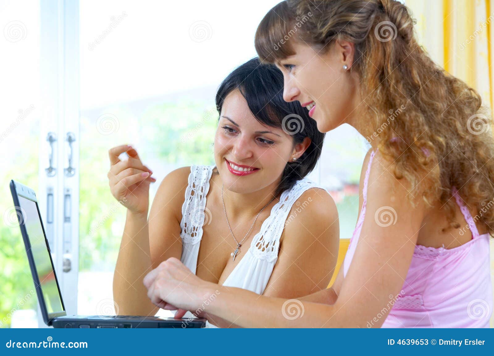 Online stock image. Image of computer, friends, business - 4639653