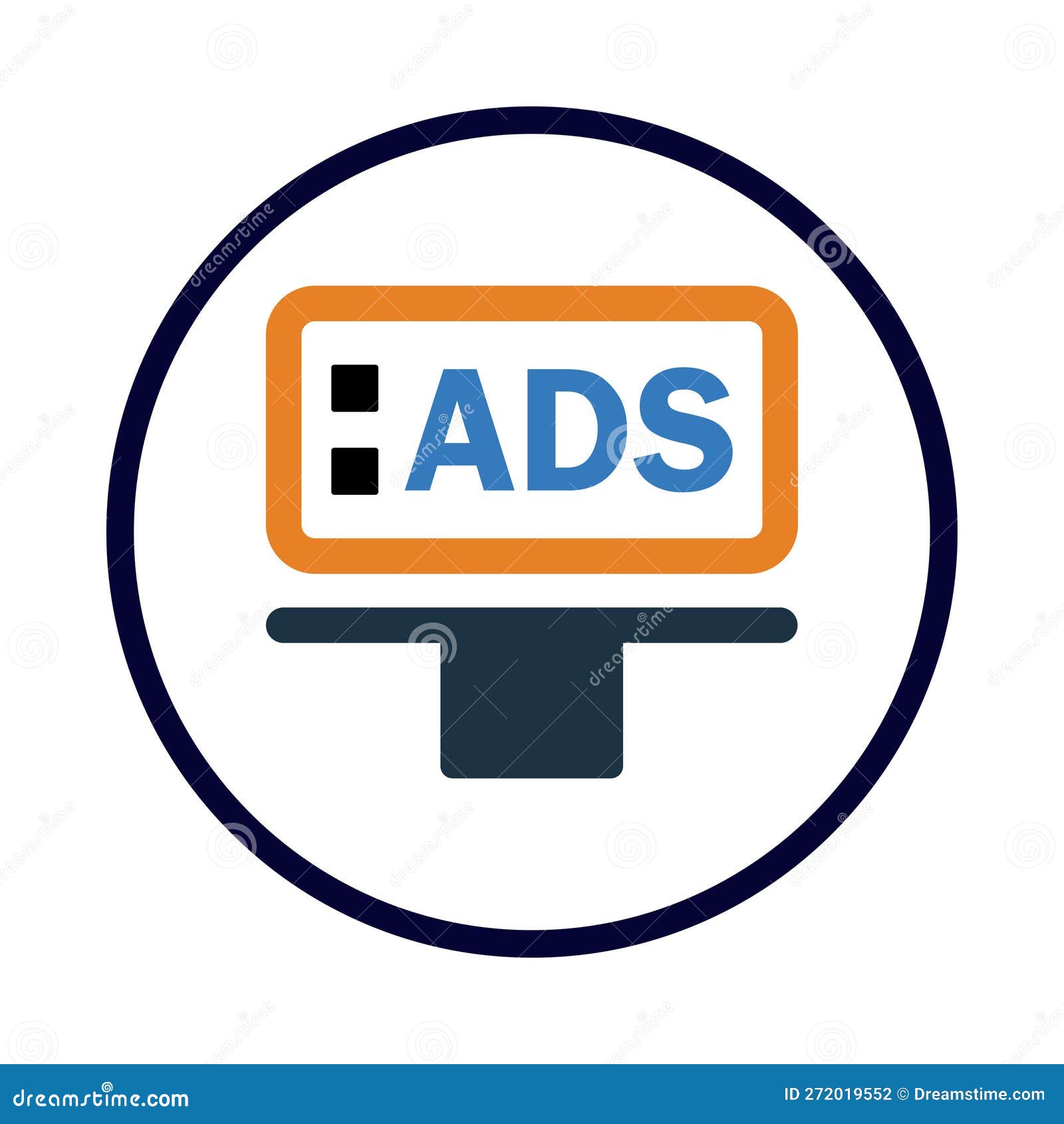 Online Ads, Display Ads, Monitor Ads, Online Display Ads Icon Stock ...