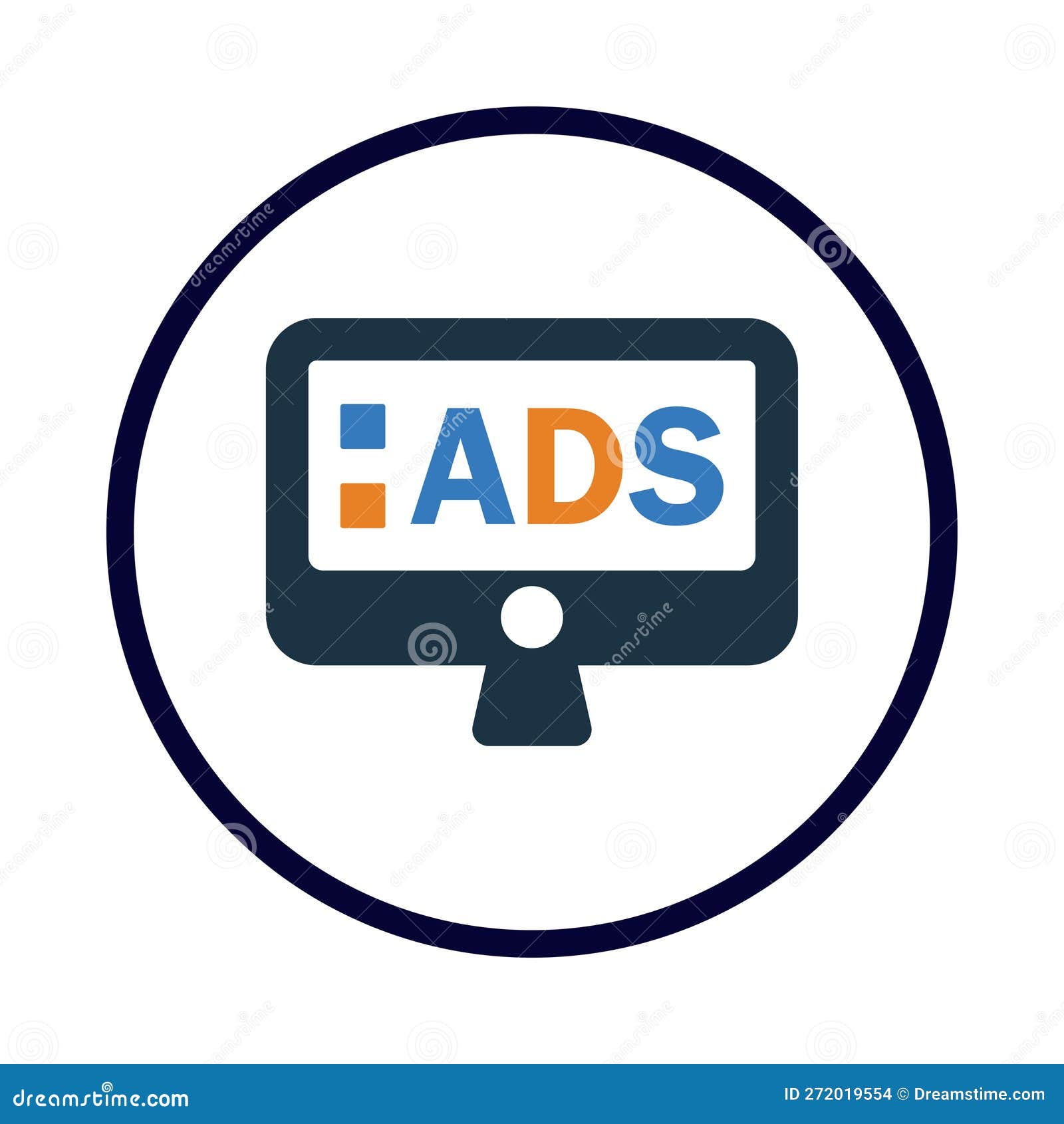 Online Ads, Display Ads, Monitor Ads, Online Display Ads Icon Stock ...