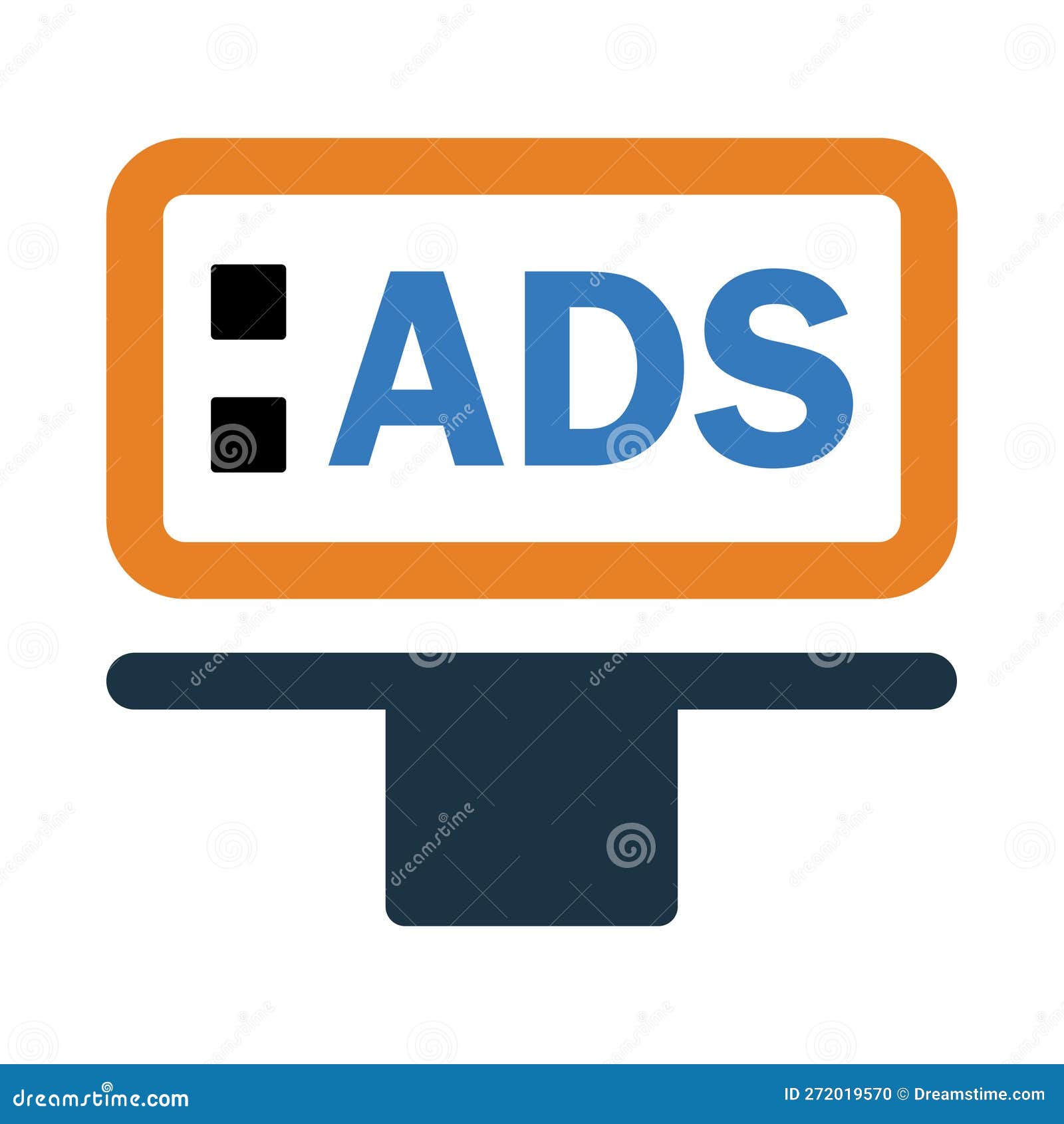 Online Ads, Display Ads, Monitor Ads, Online Display Ads Icon Stock ...