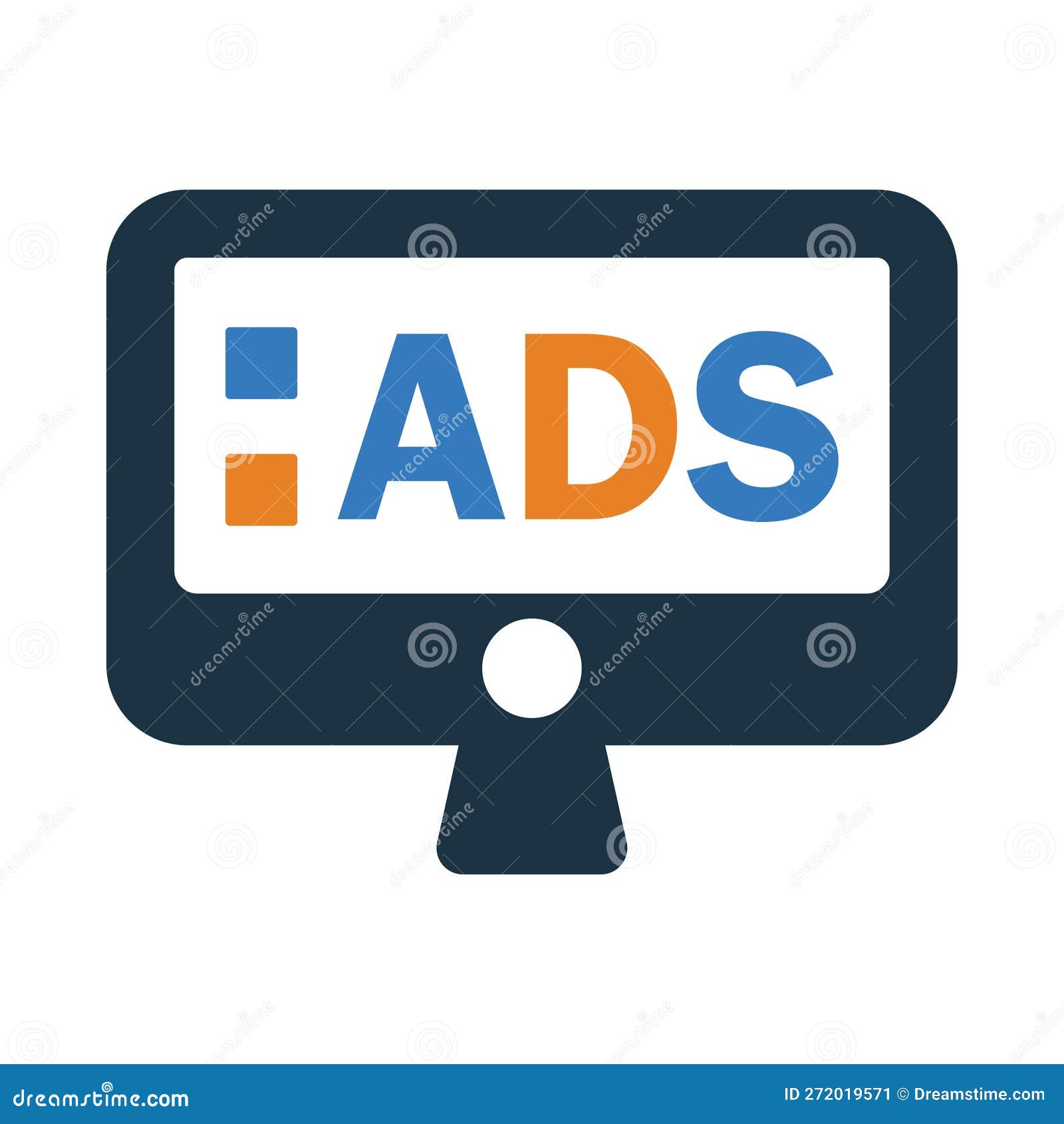 Online Ads, Display Ads, Monitor Ads, Online Display Ads Icon Stock ...