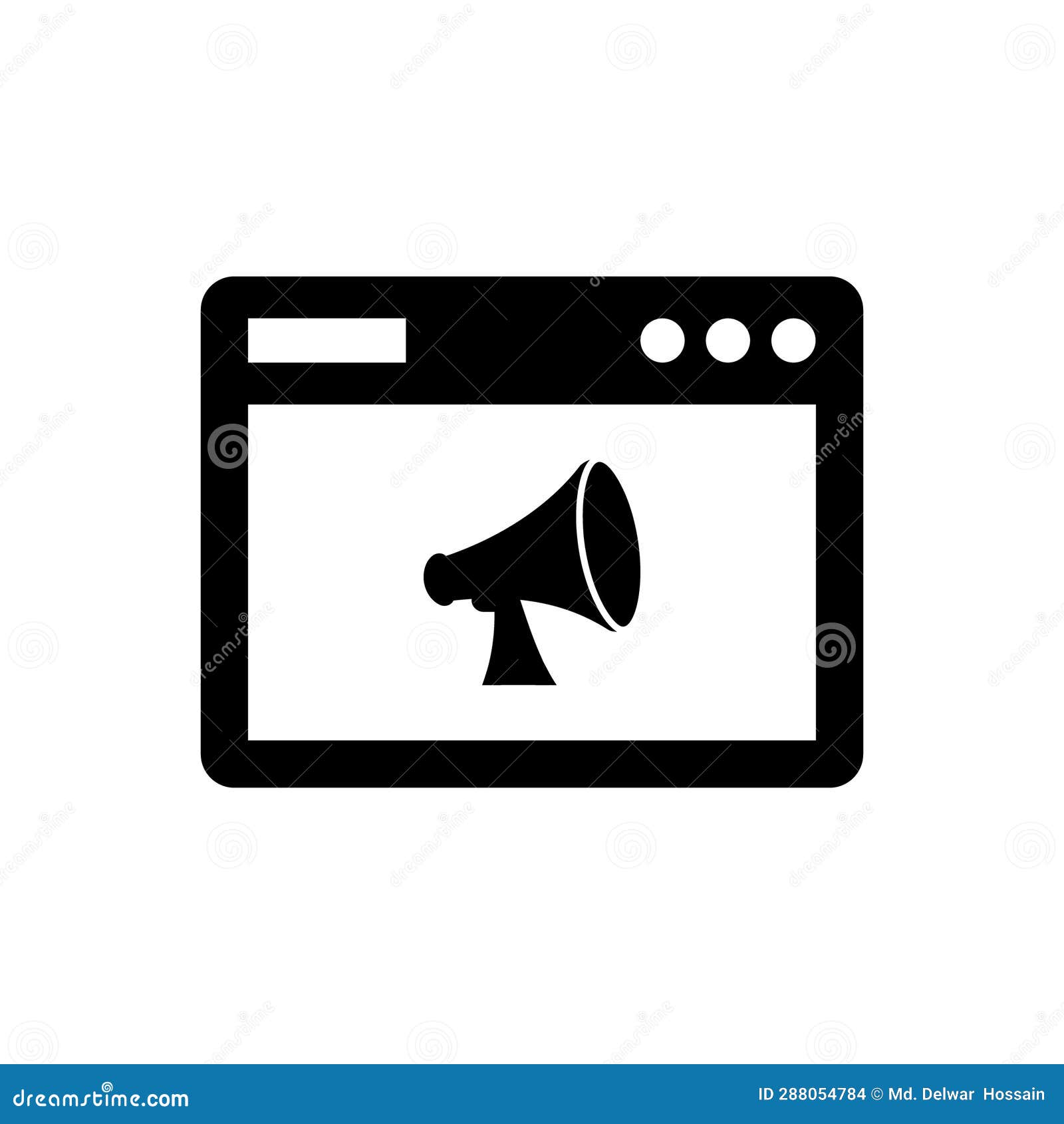 Online advertising icon stock vector. Illustration of advertisement ...