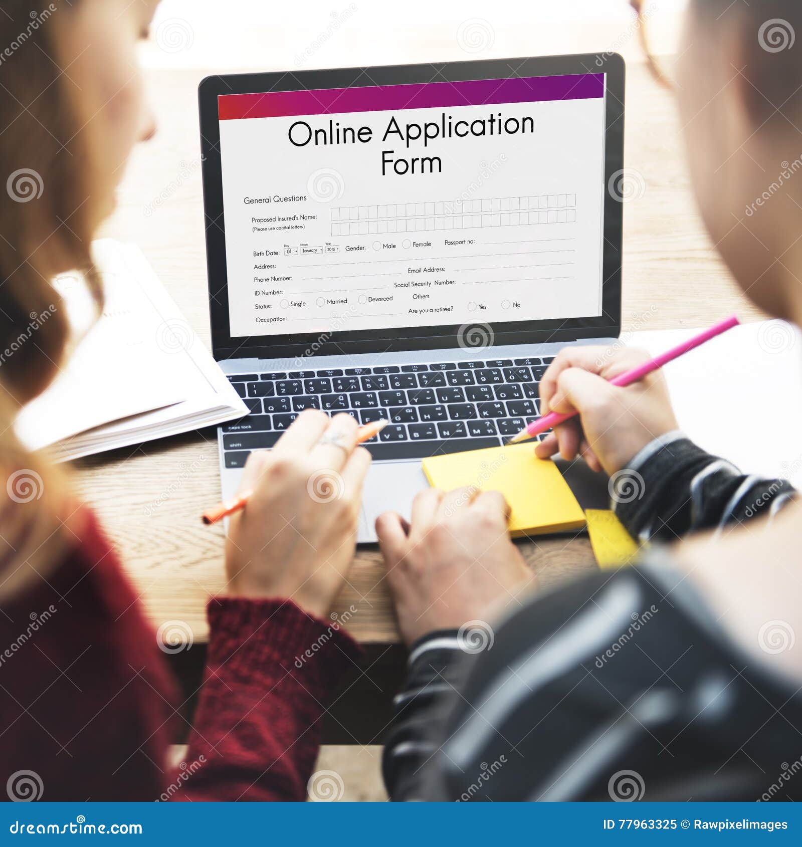 Online Application Form College Concept Stock Image - Image of member ...