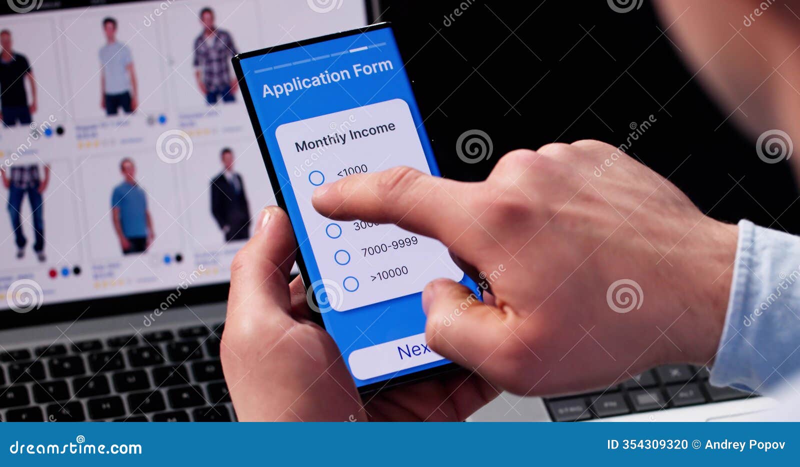 Online Application Form on Mobile Phone Stock Photo - Image of young ...
