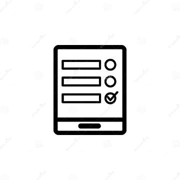 Online Application Form in the Tablet Icon. Element of Web Icon for ...
