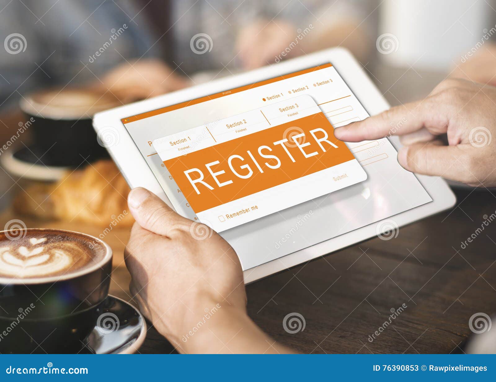 Online Application Registration Form Graphics Concept Stock Image ...