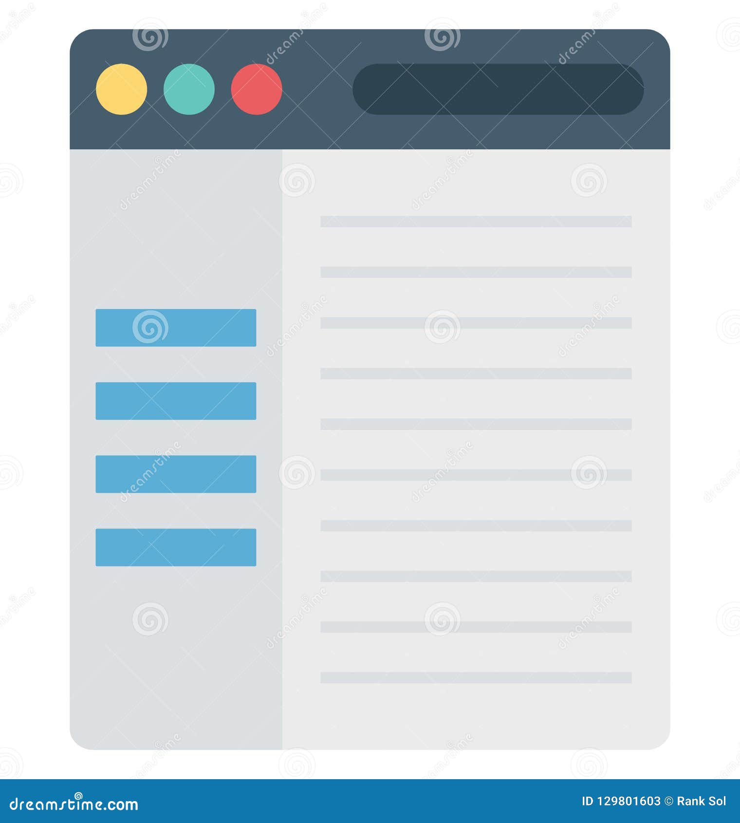 Online Article, Blog, Isolated Vector Icons that Can Be Easily Modified ...