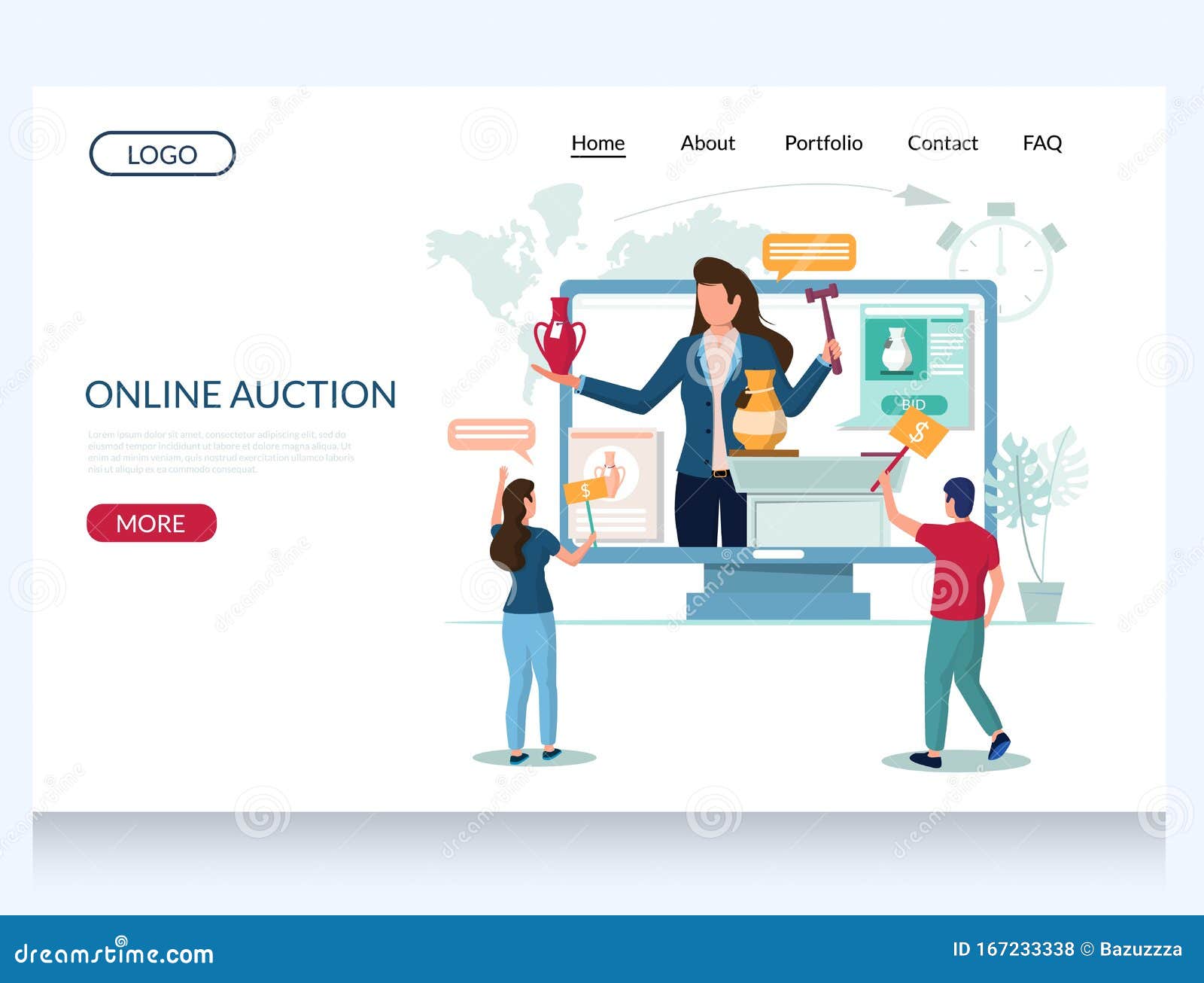 在线拍卖向量网站登录页面设计模板 向量例证. 插画 包括有 概念, 标头, 界面, 阿帕卢萨马, 动画片 - 167233338
