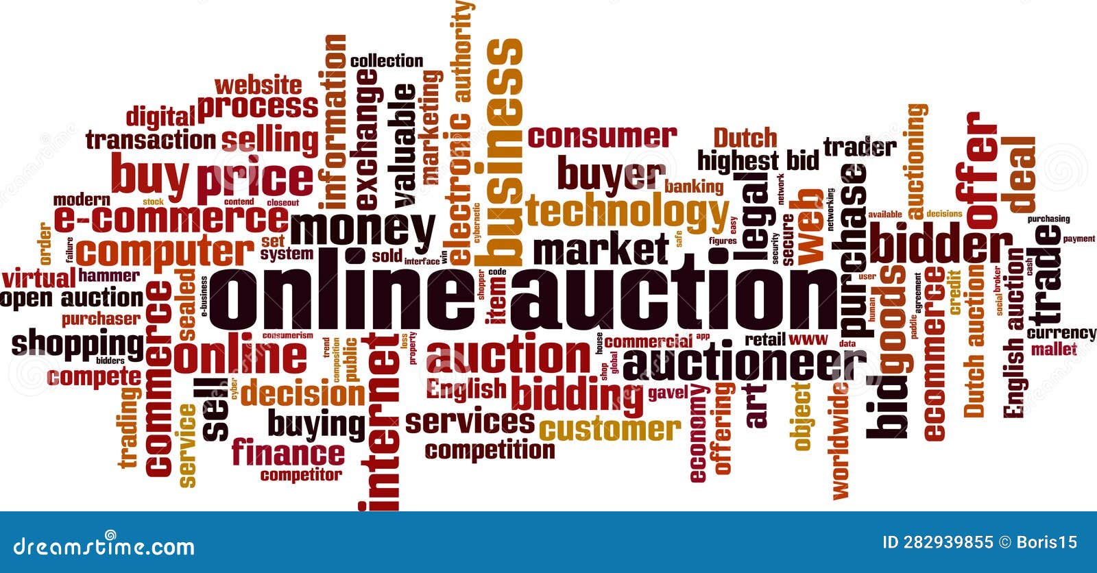 Online auction word cloud stock vector. Illustration of open - 282939855