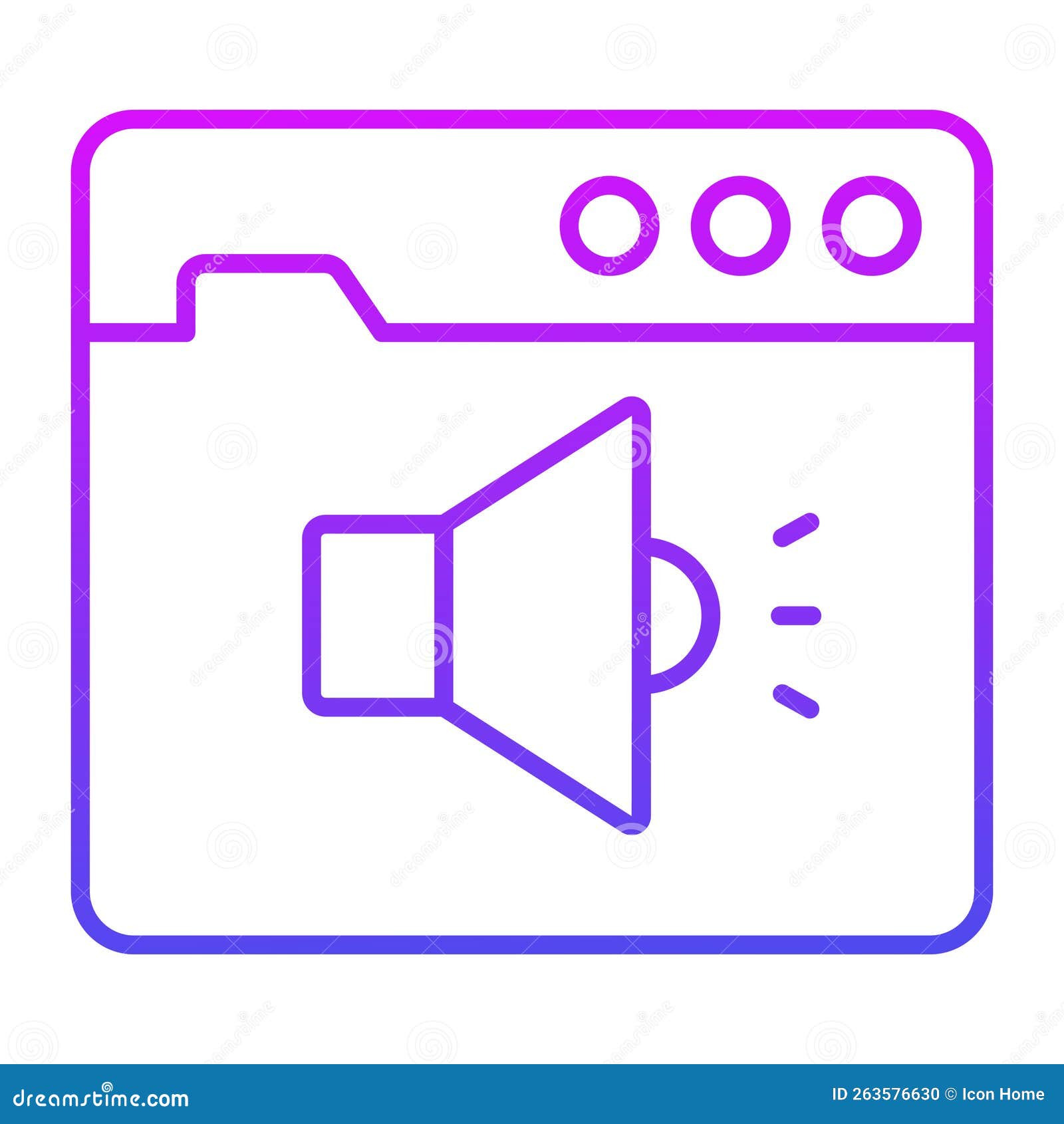 Online Audio Icon Modern Illustration Stock Vector - Illustration of ...