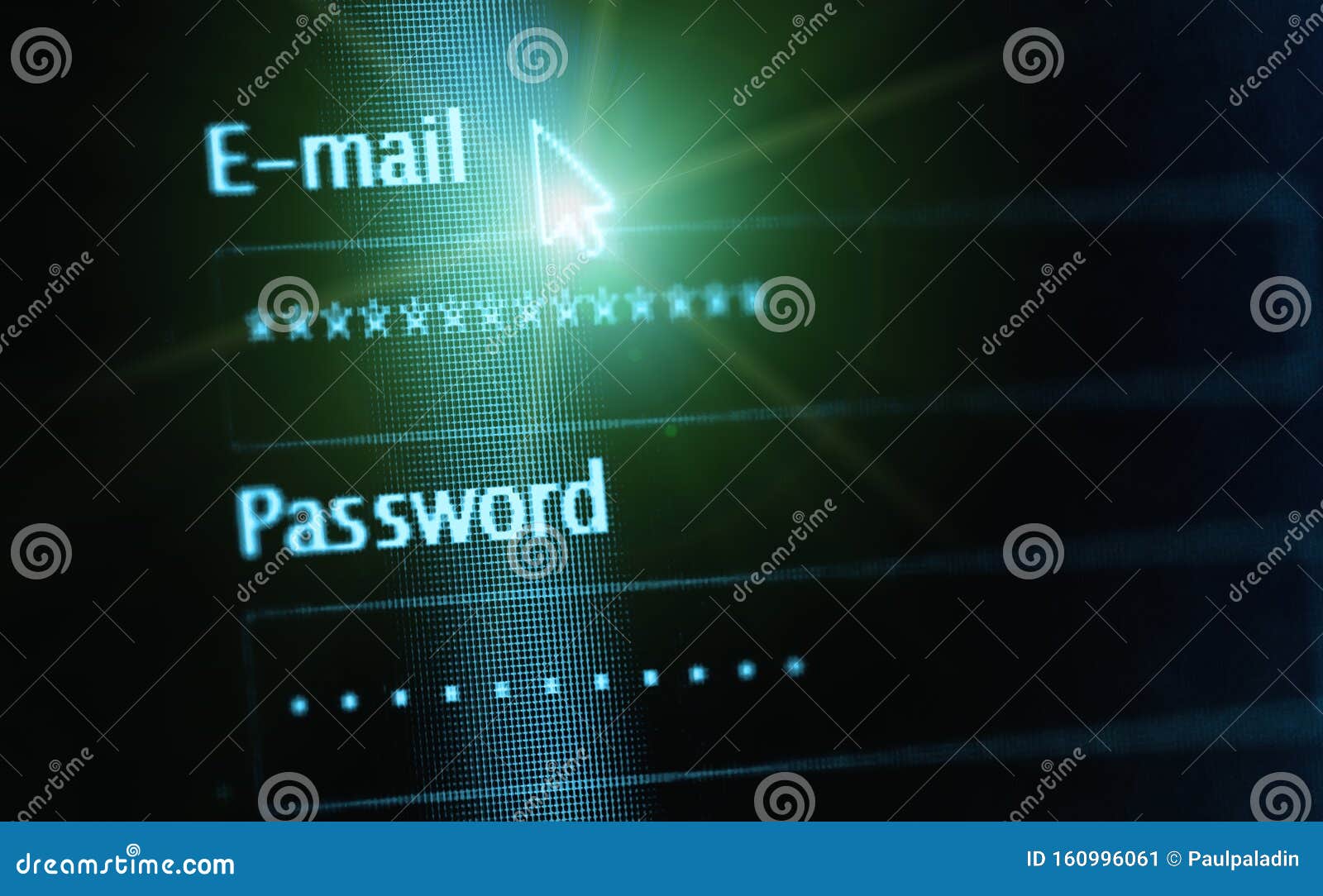 Net Security Concept. Login with Email and Password Stock Image - Image ...