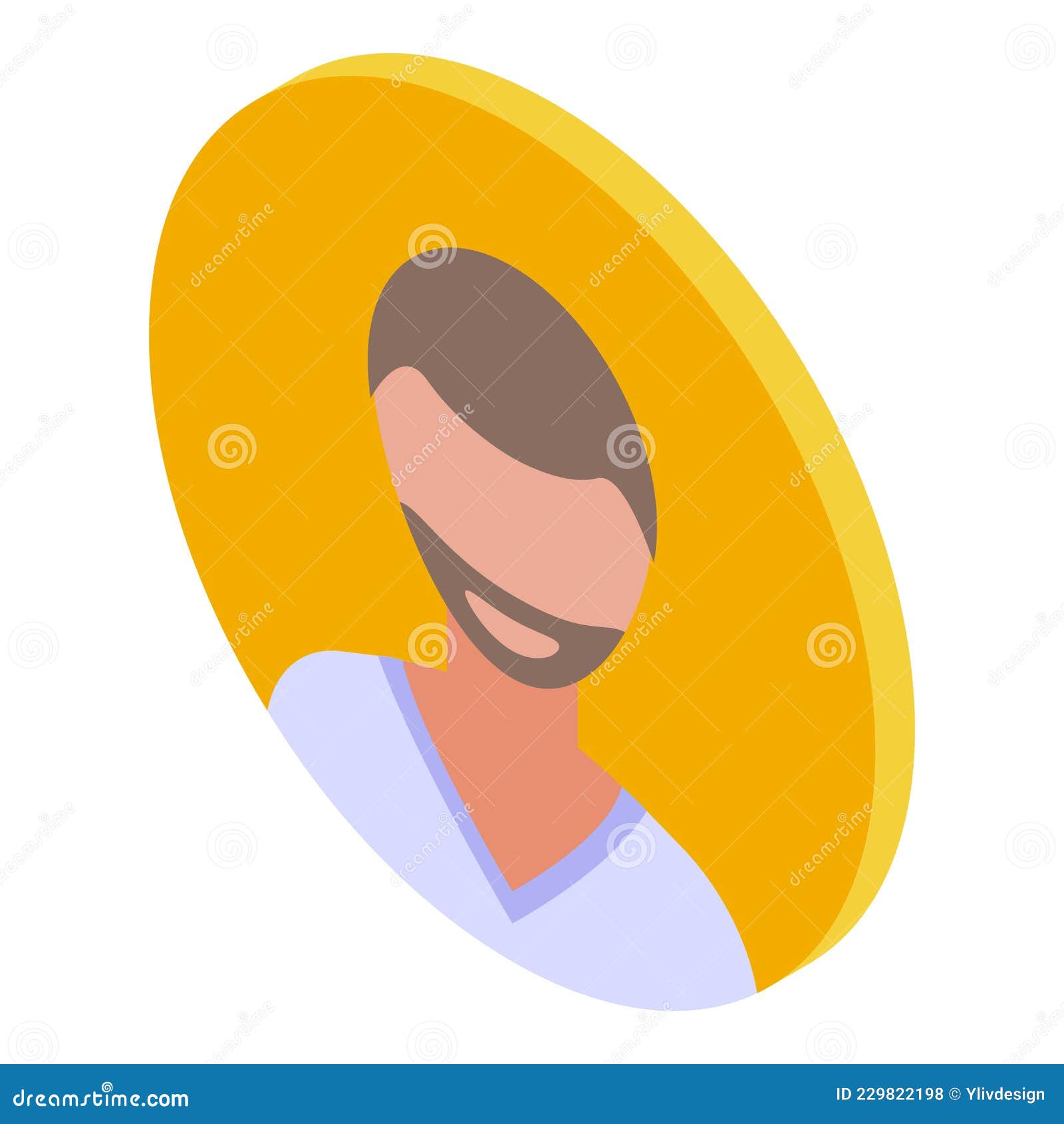 Online Avatar Icon Isometric Vector. Mystery Man Stock Vector ...