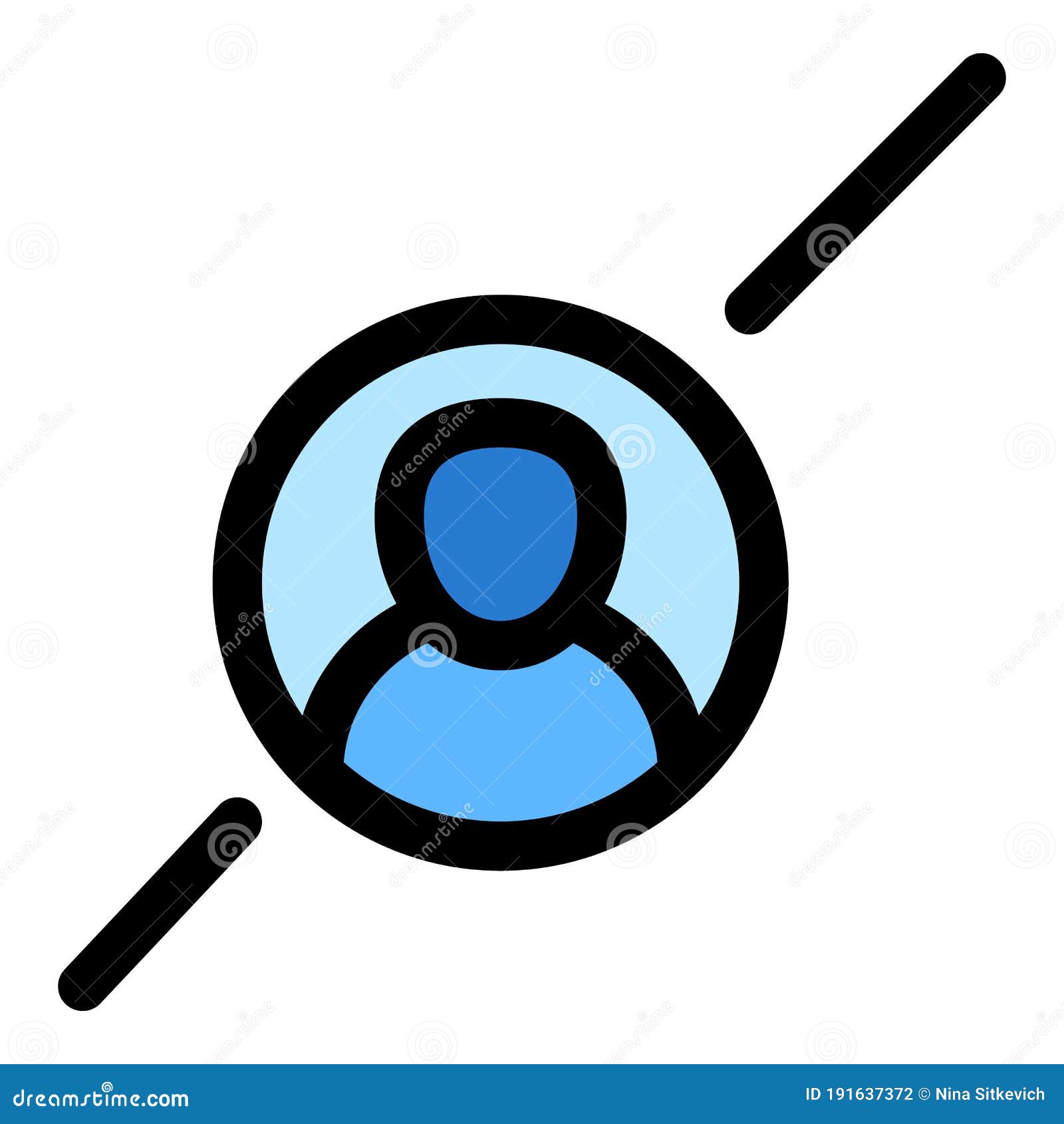 Online Avatar Icon, Outline Style Stock Vector - Illustration of ...