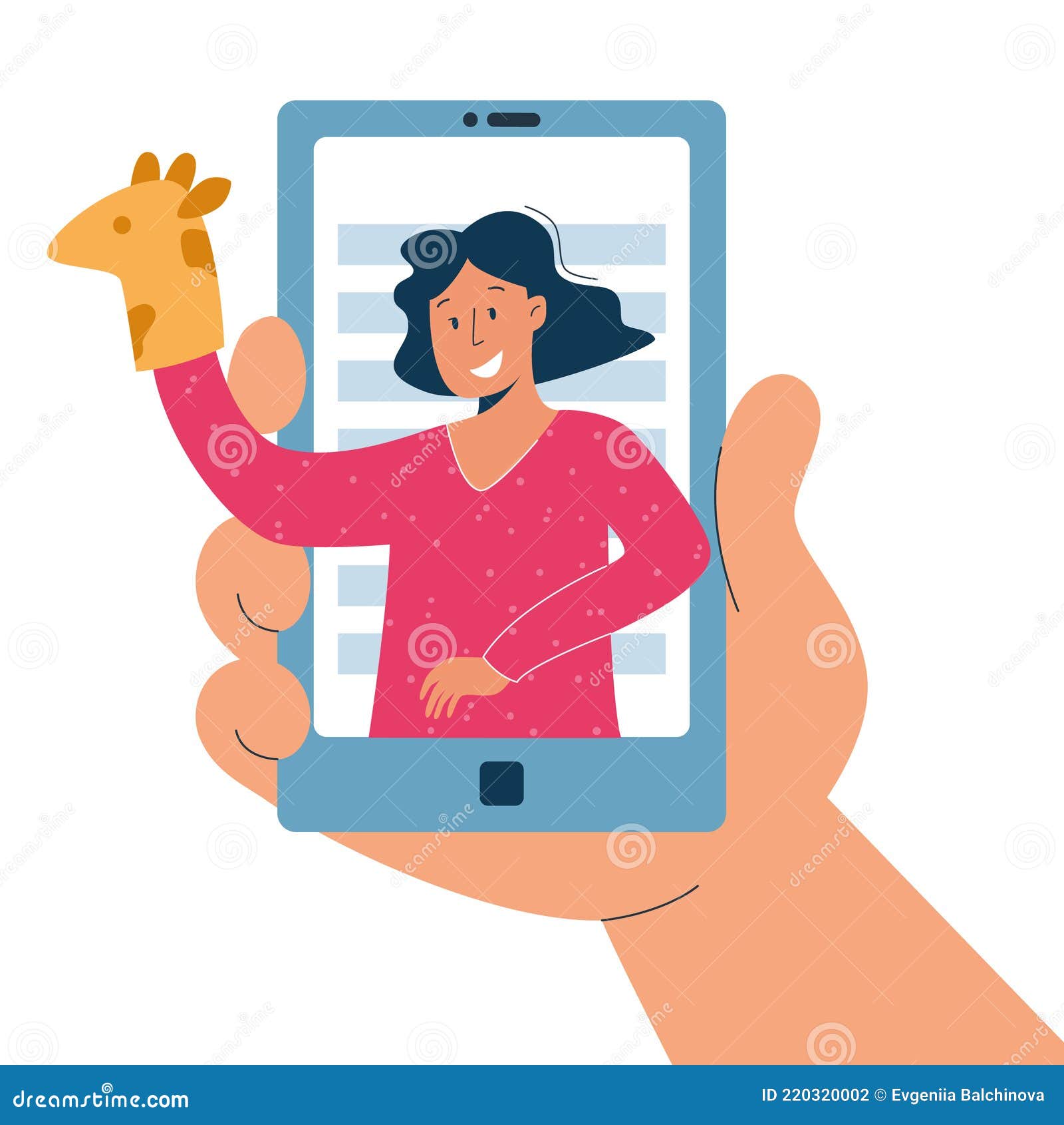 Online Babysitting and Education Concept Vector Flat Stock Illustration ...