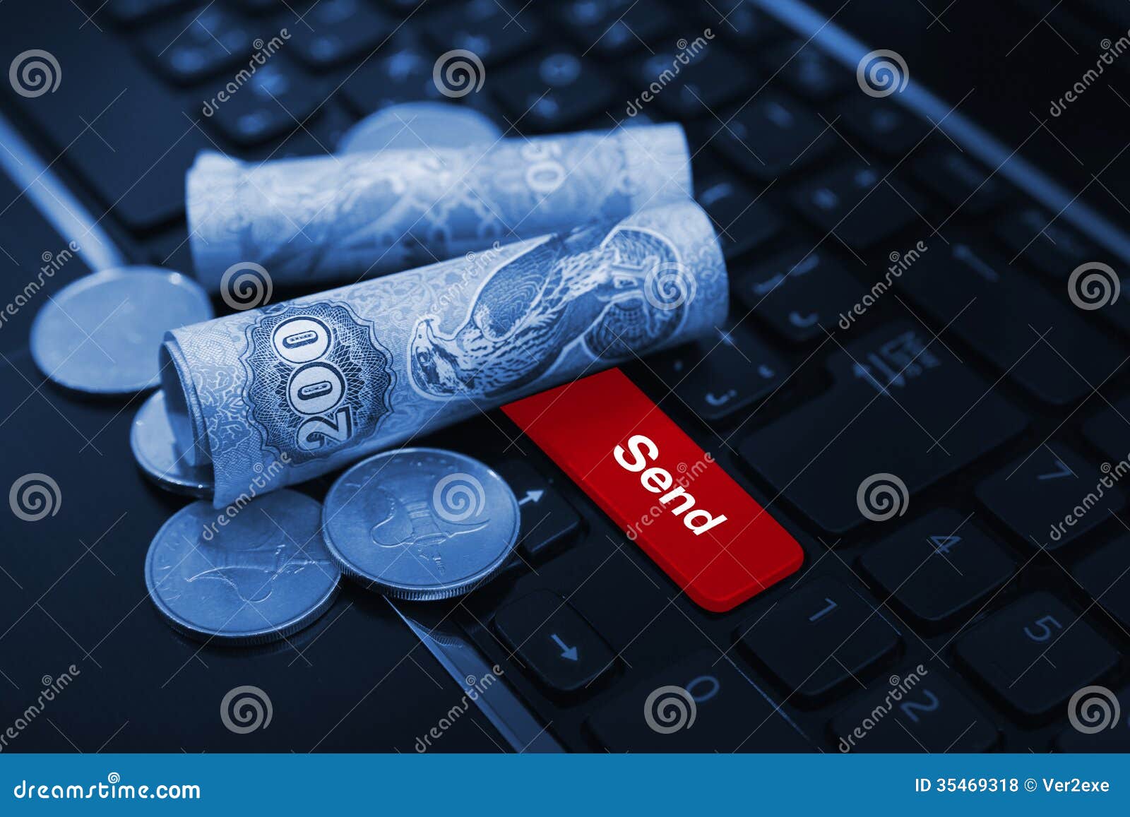 Online banking concept stock photo. Image of computer - 35469318