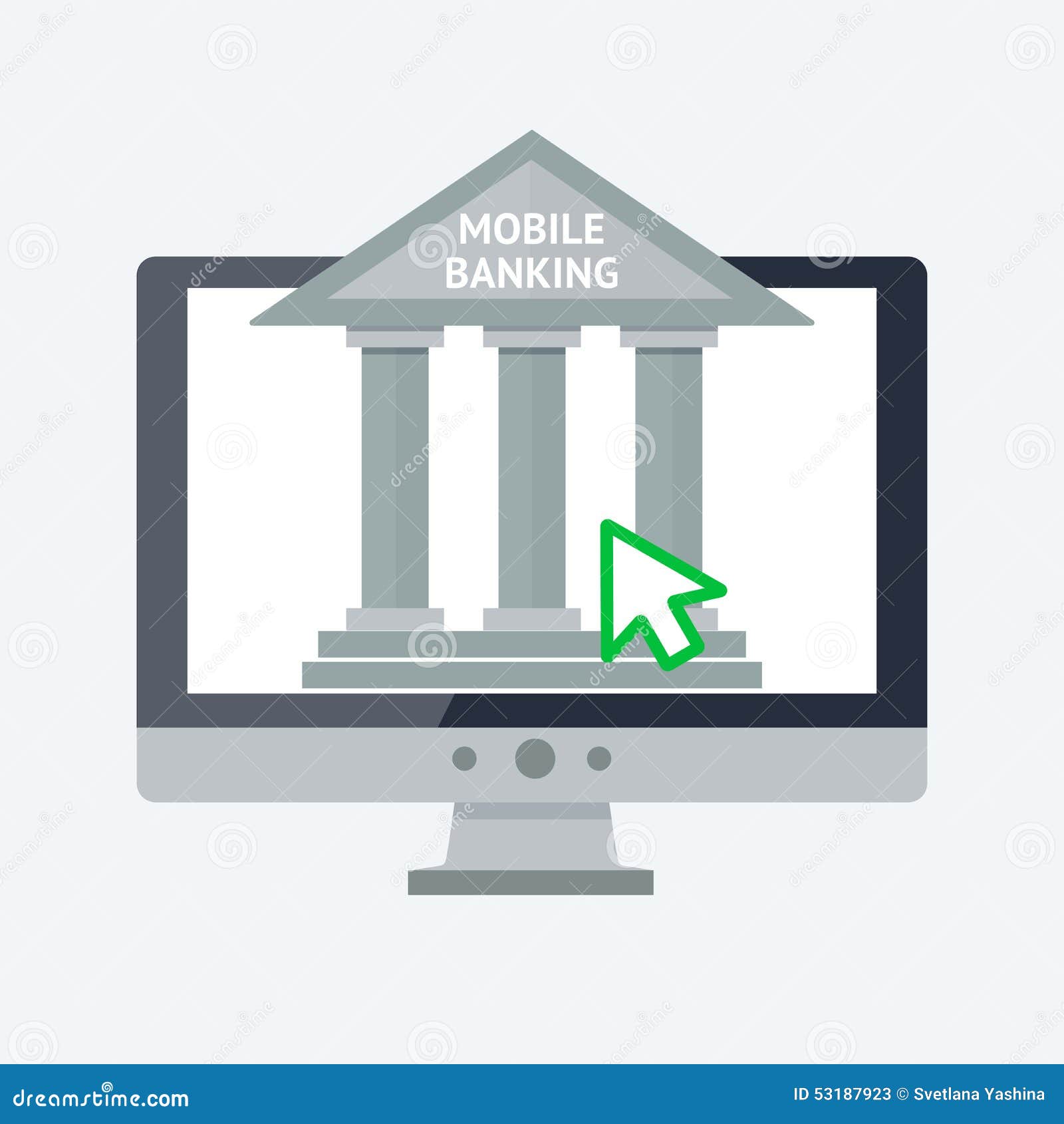 Online banking concept stock vector. Illustration of icon - 53187923