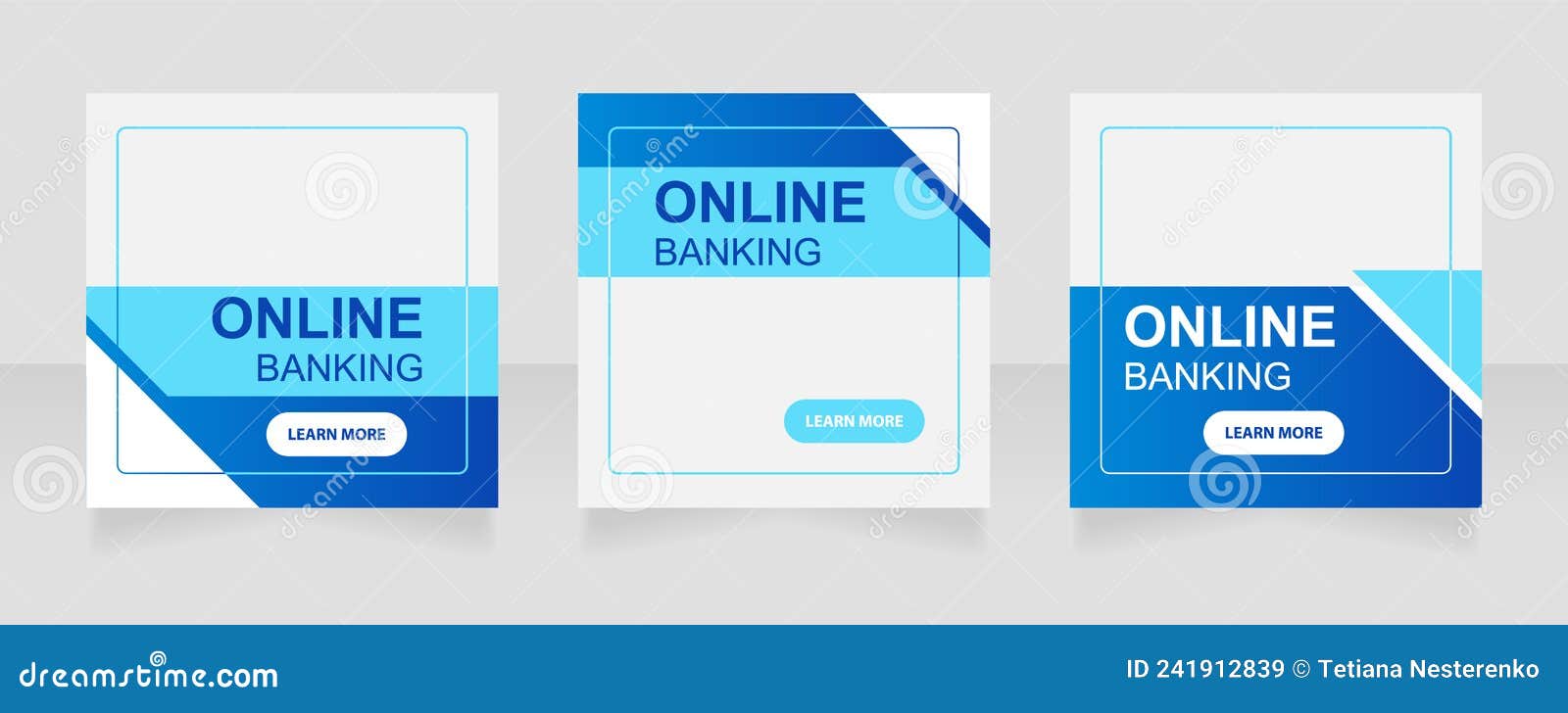 Online Banking Customer Program Web Banner Design Template Stock Vector ...