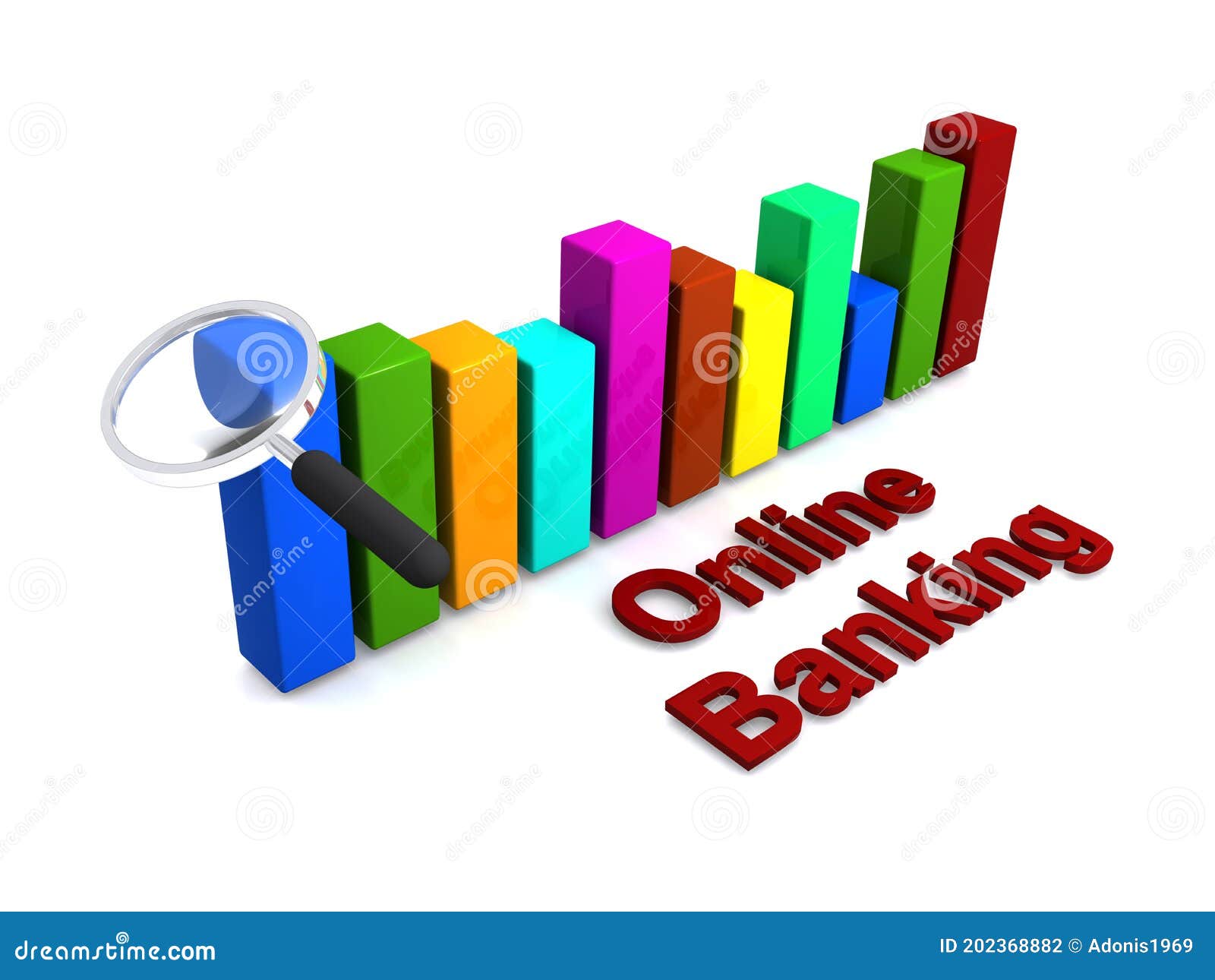 Online Banking and Graph on White Stock Illustration - Illustration of ...