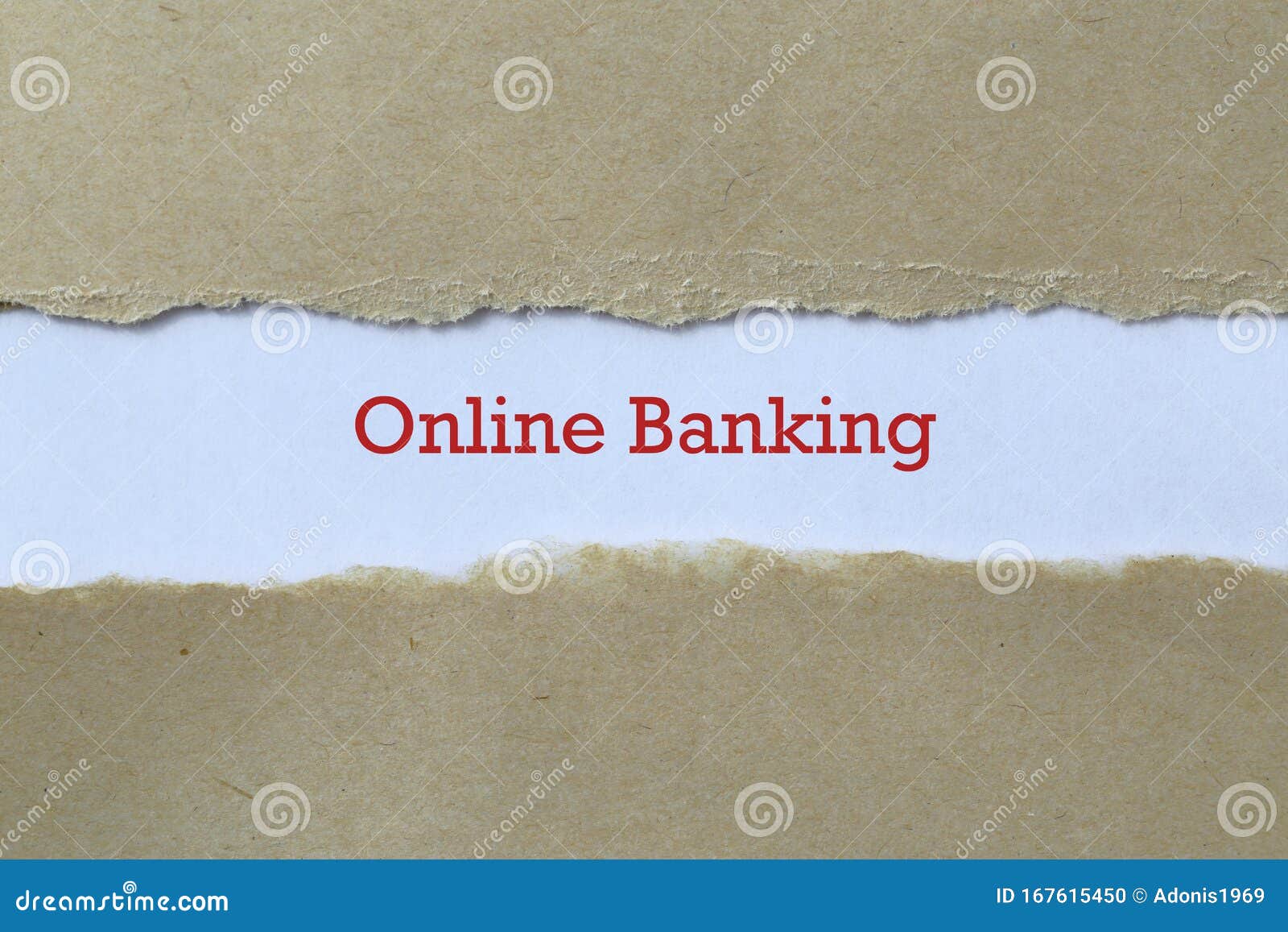 Online banking on paper stock photo. Image of cyberspace - 167615450