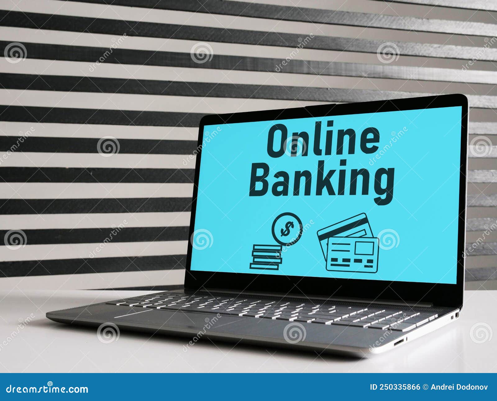 Online Banking and Payments are Shown Using the Text Stock Photo ...