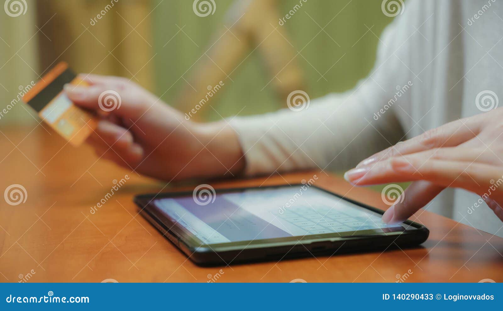 Online Banking with Tablet Computer Stock Image - Image of caucasian ...