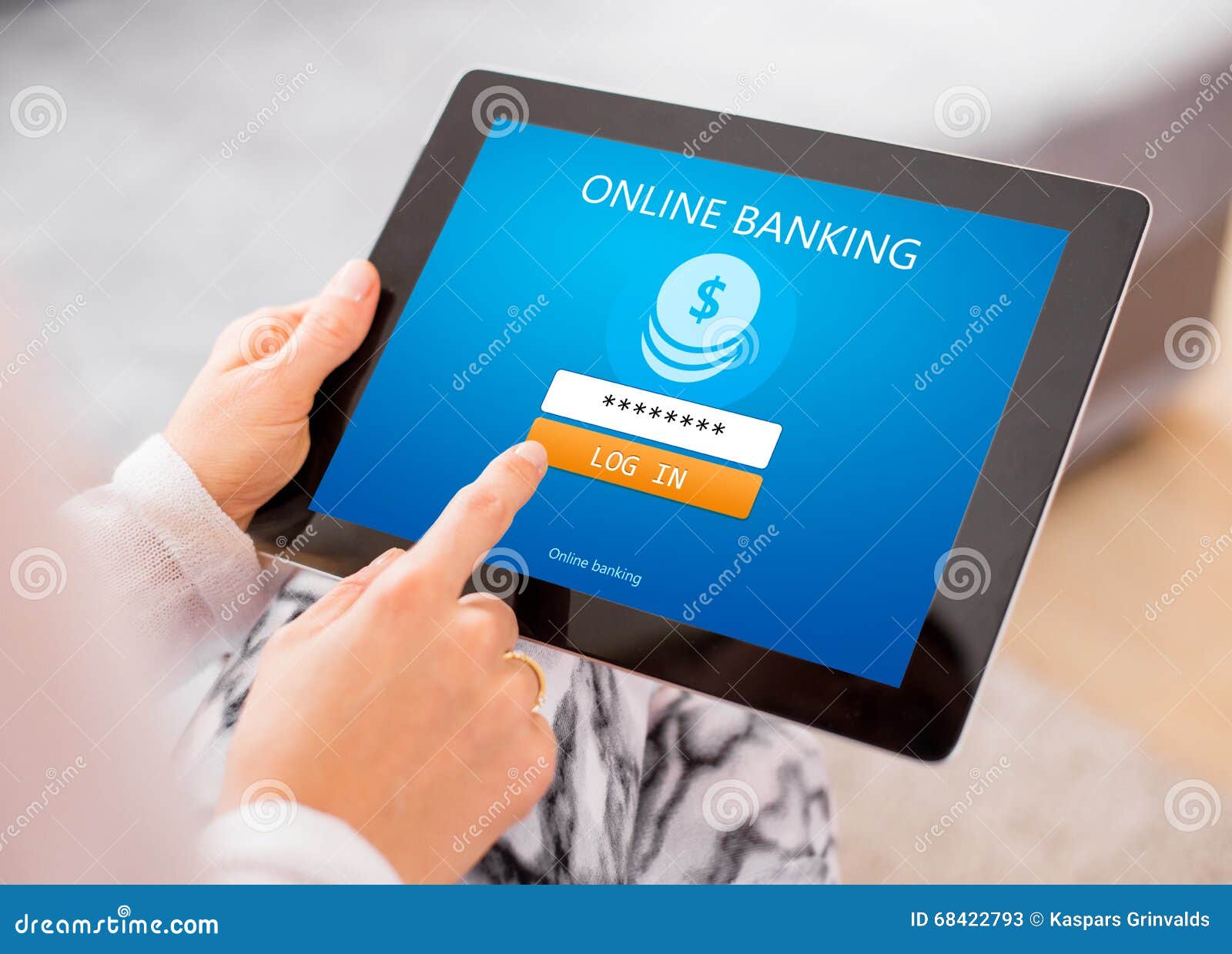 Online Banking on Tablet Computer Stock Image - Image of investing ...
