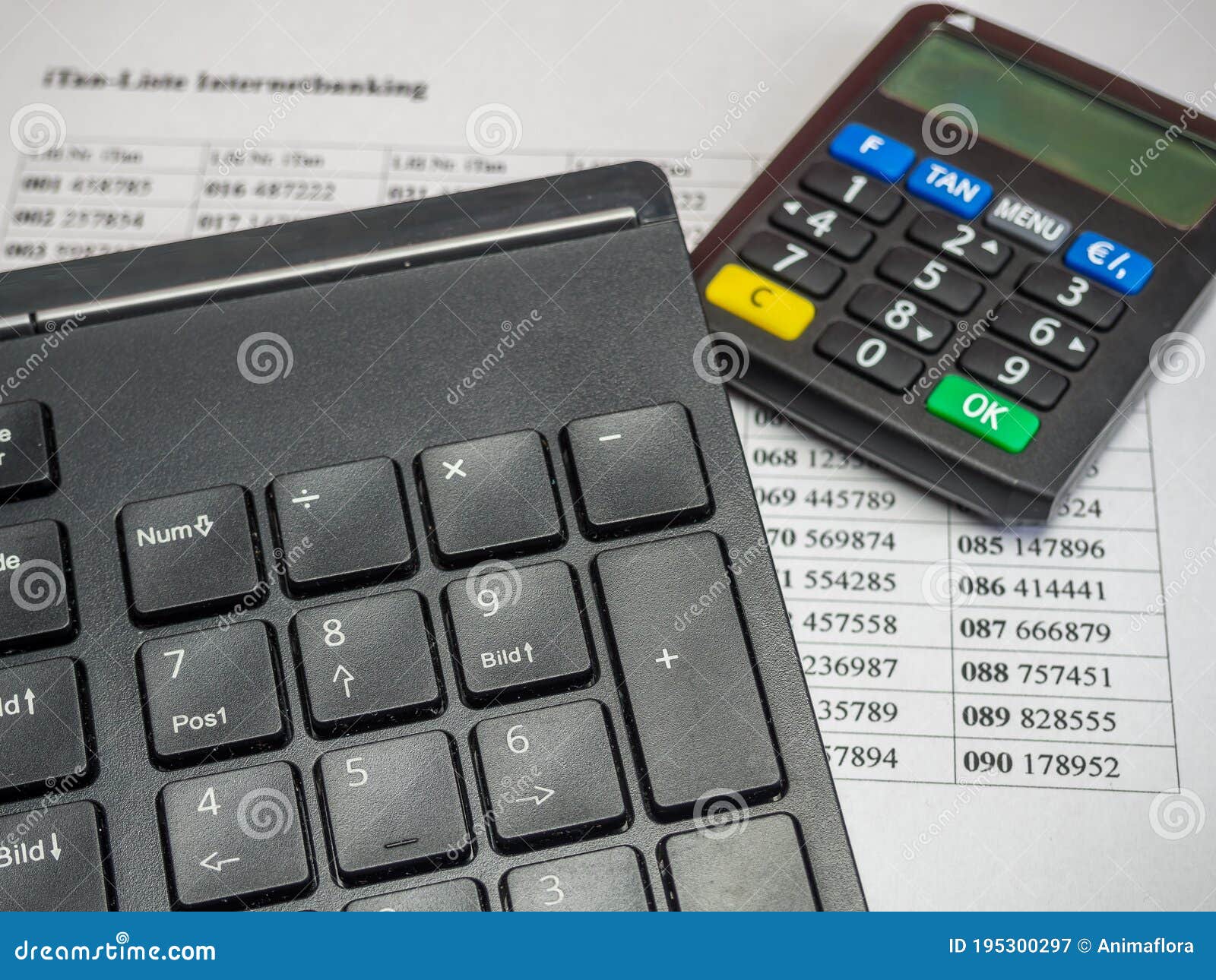 Online Banking with Tan Generator Stock Image - Image of exchange ...