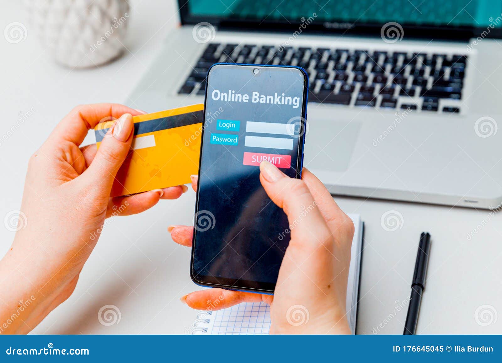 Online Banking Technology Ecommerce Commercial Concept Stock Image ...