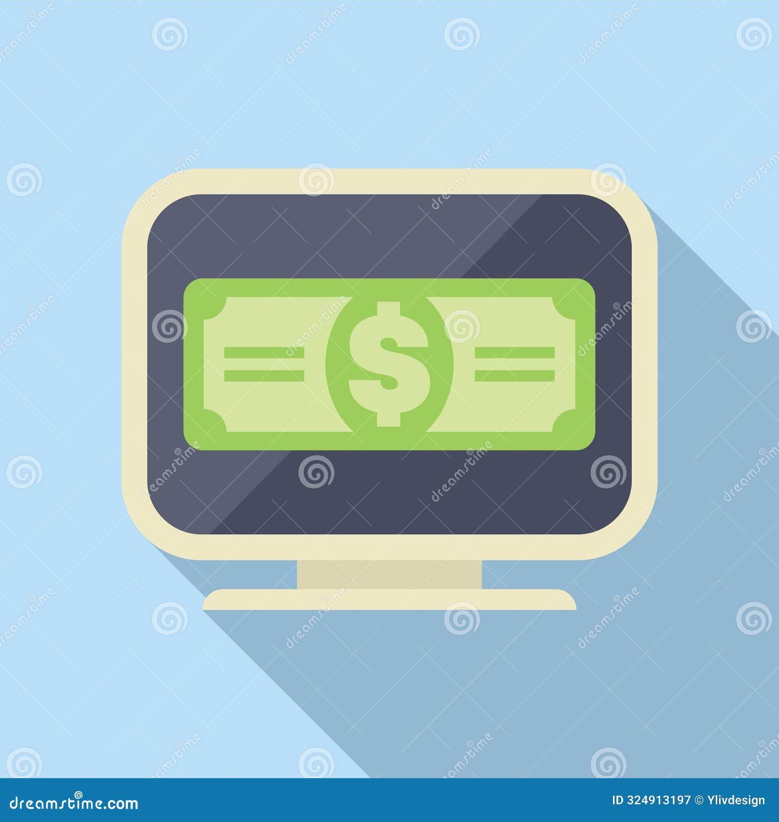 Online Banking Transaction with Dollar Banknote on Computer Screen ...