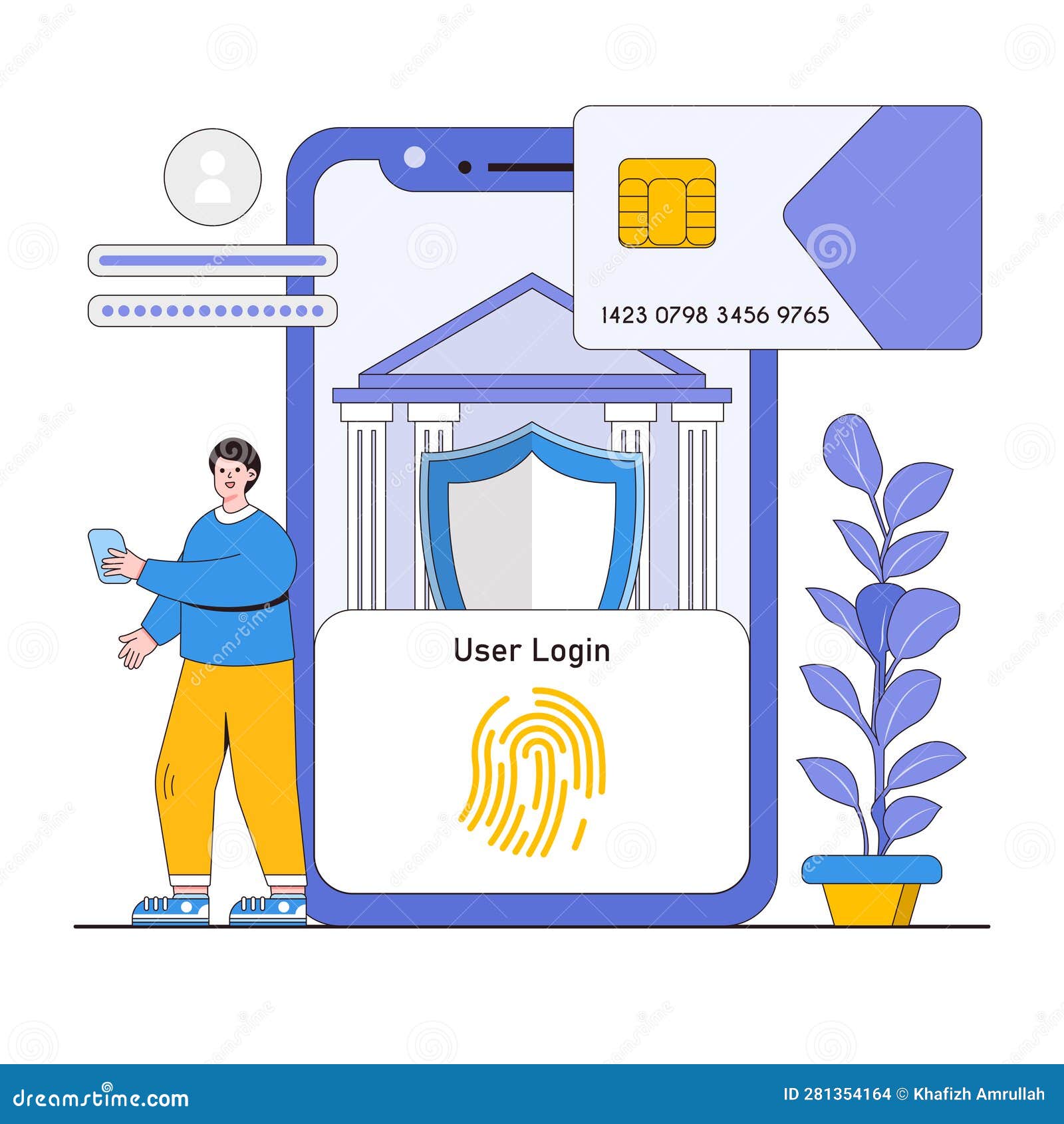Online Banking Vector Illustration Concept with Characters. Financial ...