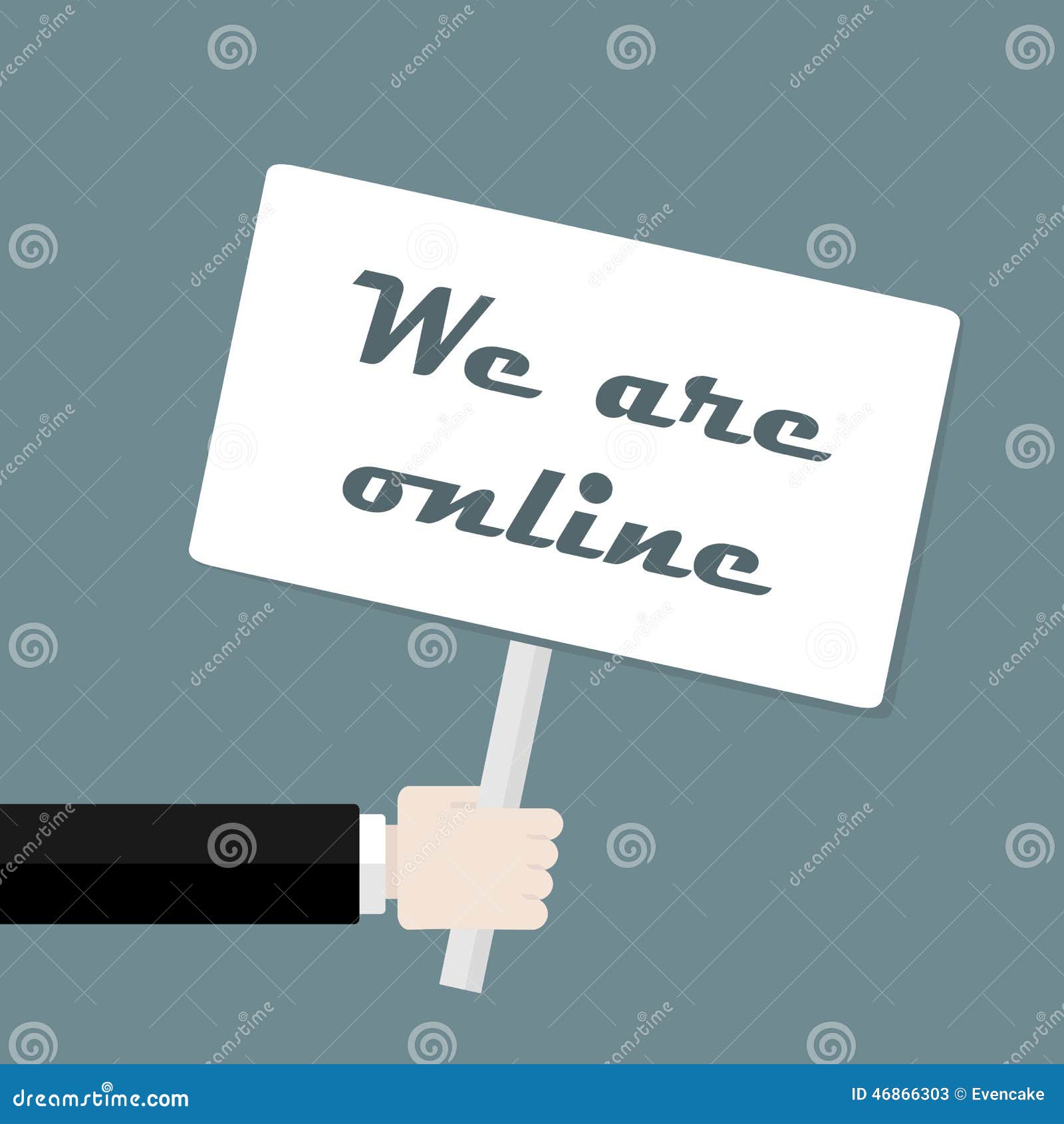 We are Online stock vector. Illustration of vector, banner - 46866303