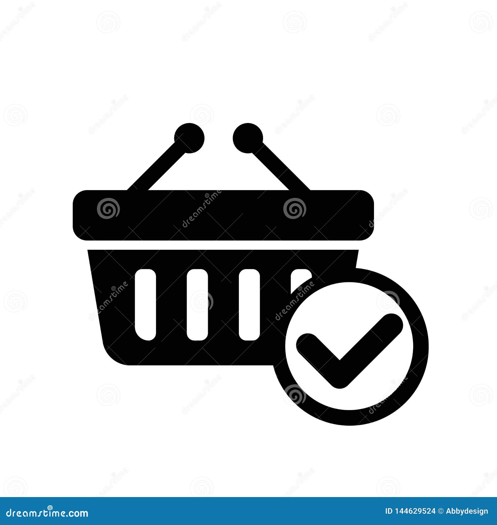 Online Basket Checkout Icon Vector Stock Vector - Illustration of drawn ...
