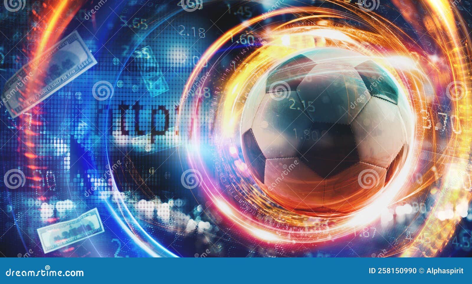 Online Bet and Analytics and Statistics for Soccer Game Stock Photo ...