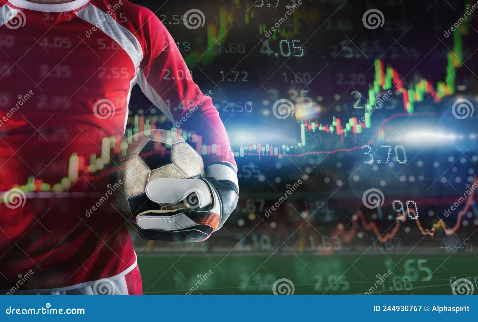 Online Bet and Analytics and Statistics for Soccer Game Stock Image ...