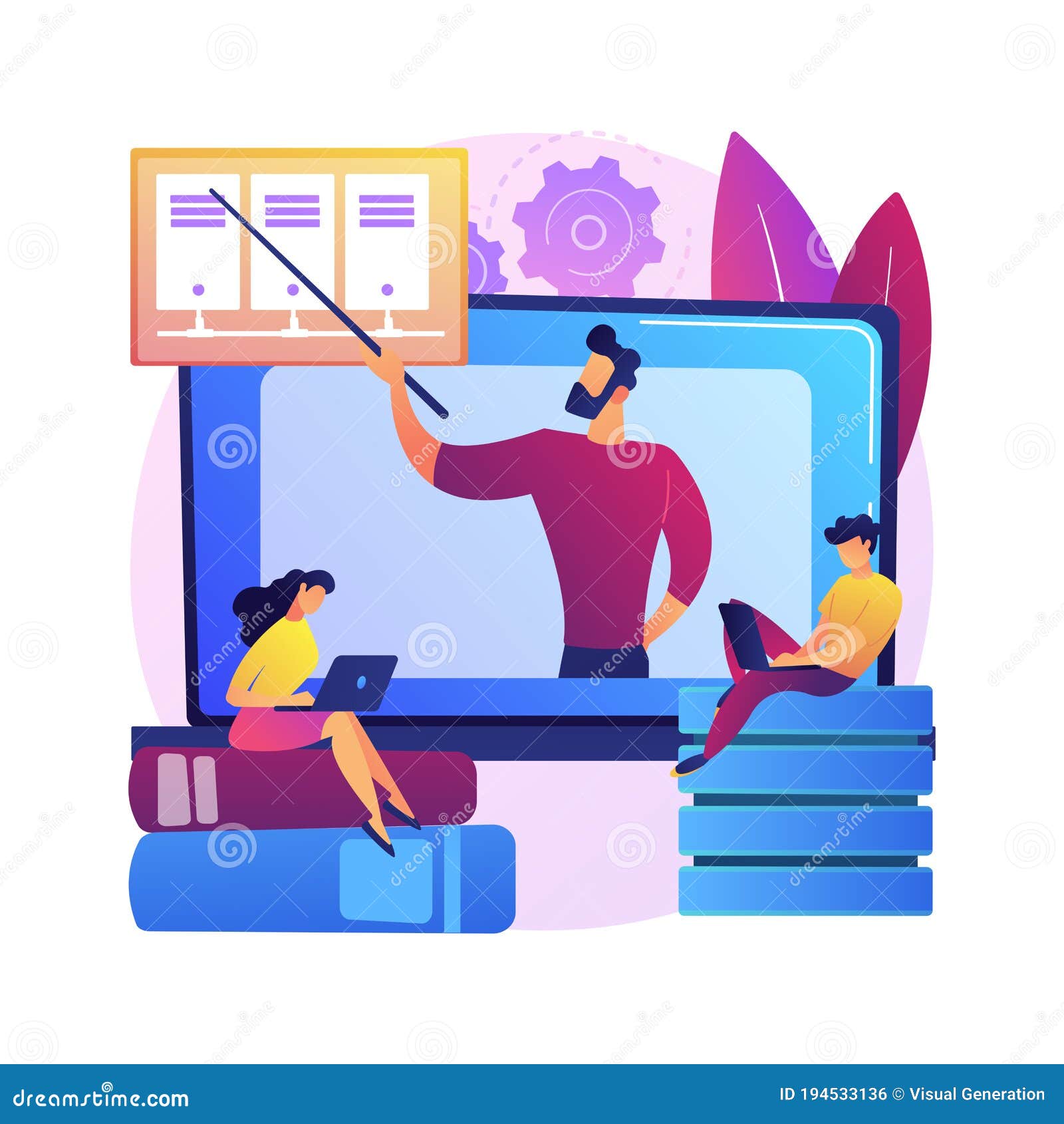 Online Big Data Courses Abstract Concept Vector Illustration. Stock ...