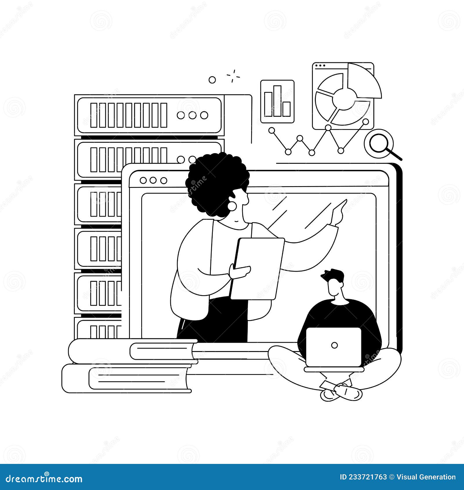 Online Big Data Courses Abstract Concept Vector Illustration. Stock ...