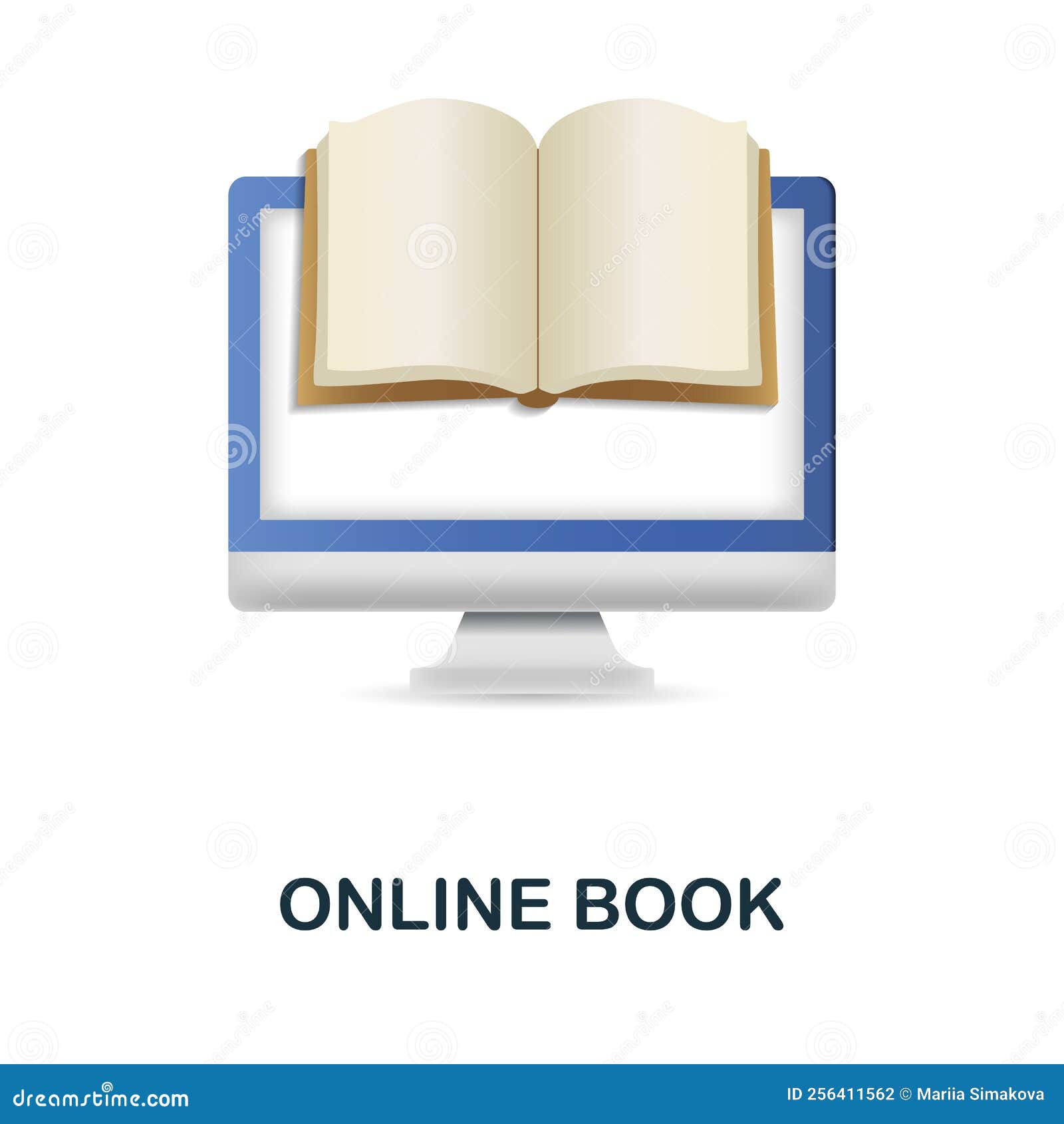 Online Book Icon. 3d Illustration from Internet of Things Collection ...