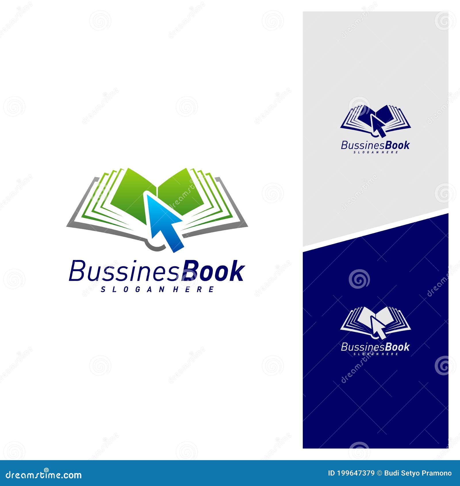 Online Book Logo Design Vector Template, Illustration Book Design ...