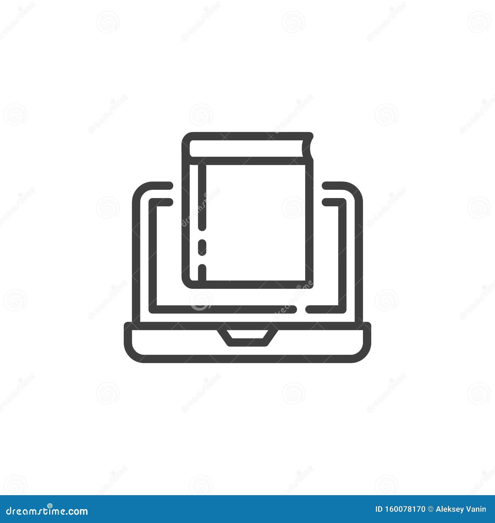 Online Book Store Line Icon Stock Vector - Illustration of electronic ...