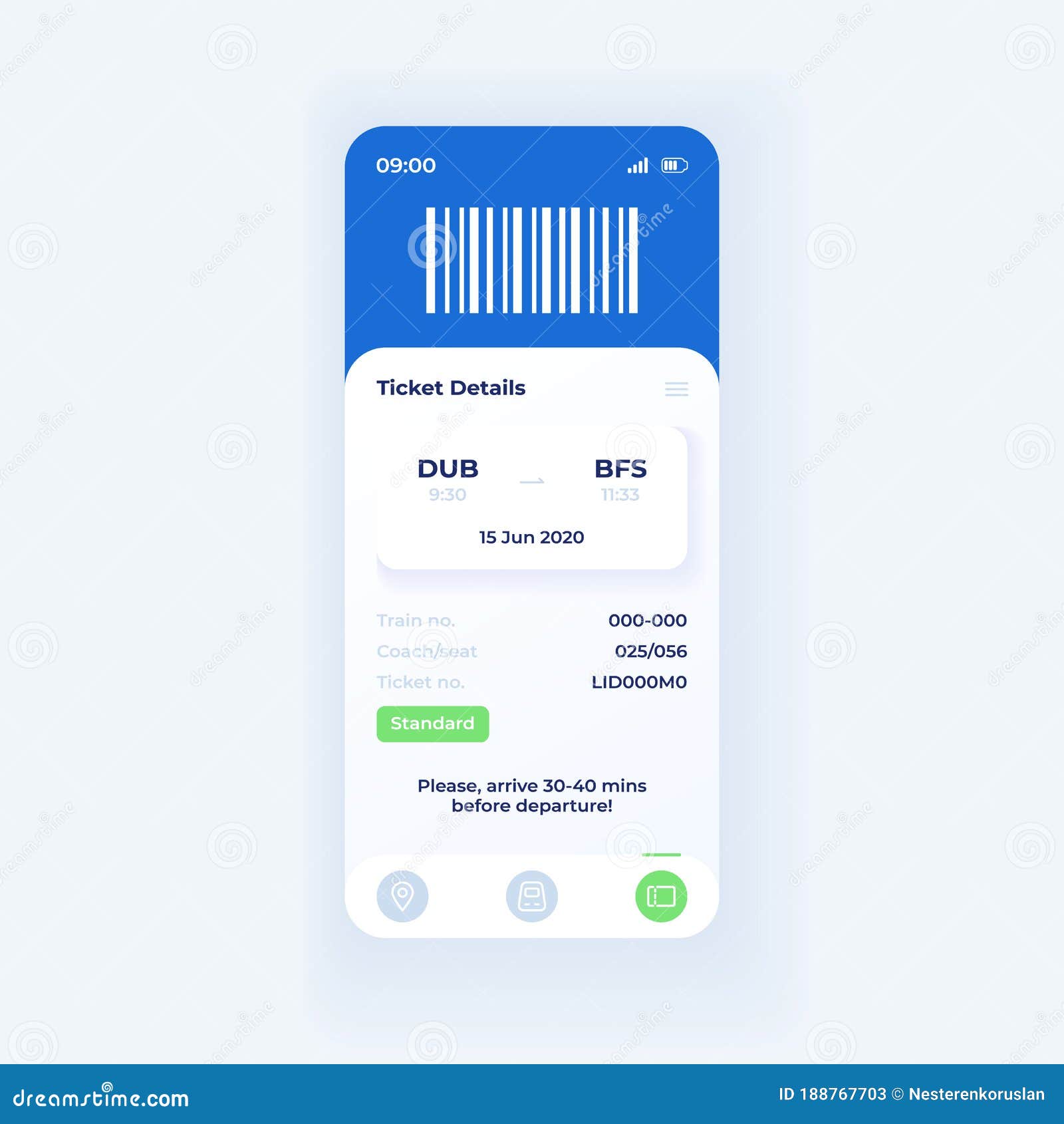 Online Booking Application Smartphone Interface Vector Template. Mobile ...