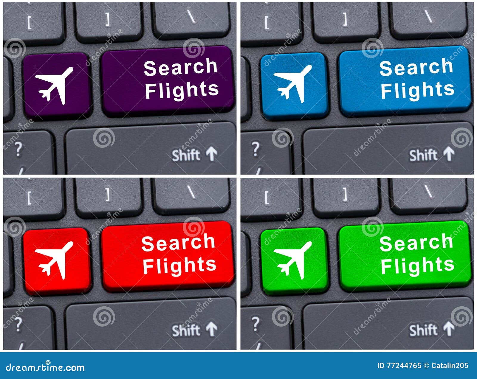 Online Booking Concept with Search Flights Button Stock Image - Image ...