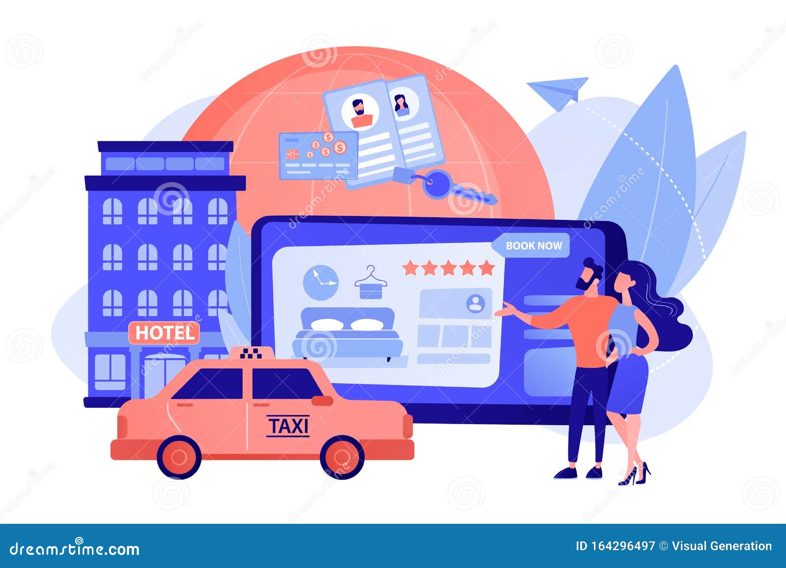 Online Booking Services Concept Vector Illustration Stock Vector - Illustration of creative ...