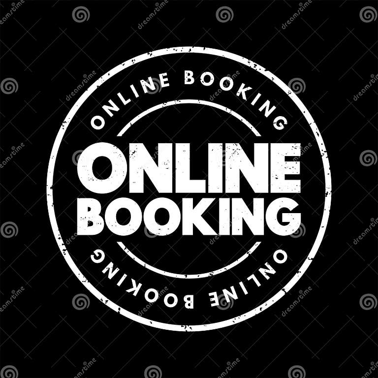 Online Booking Text Stamp, Concept Background Stock Photo - Image of ...