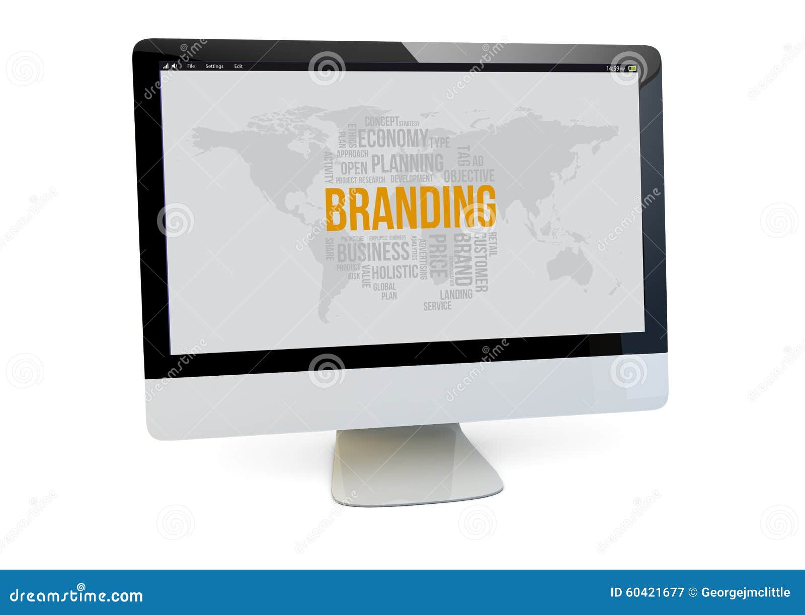 Online branding computer stock illustration. Illustration of strategy ...