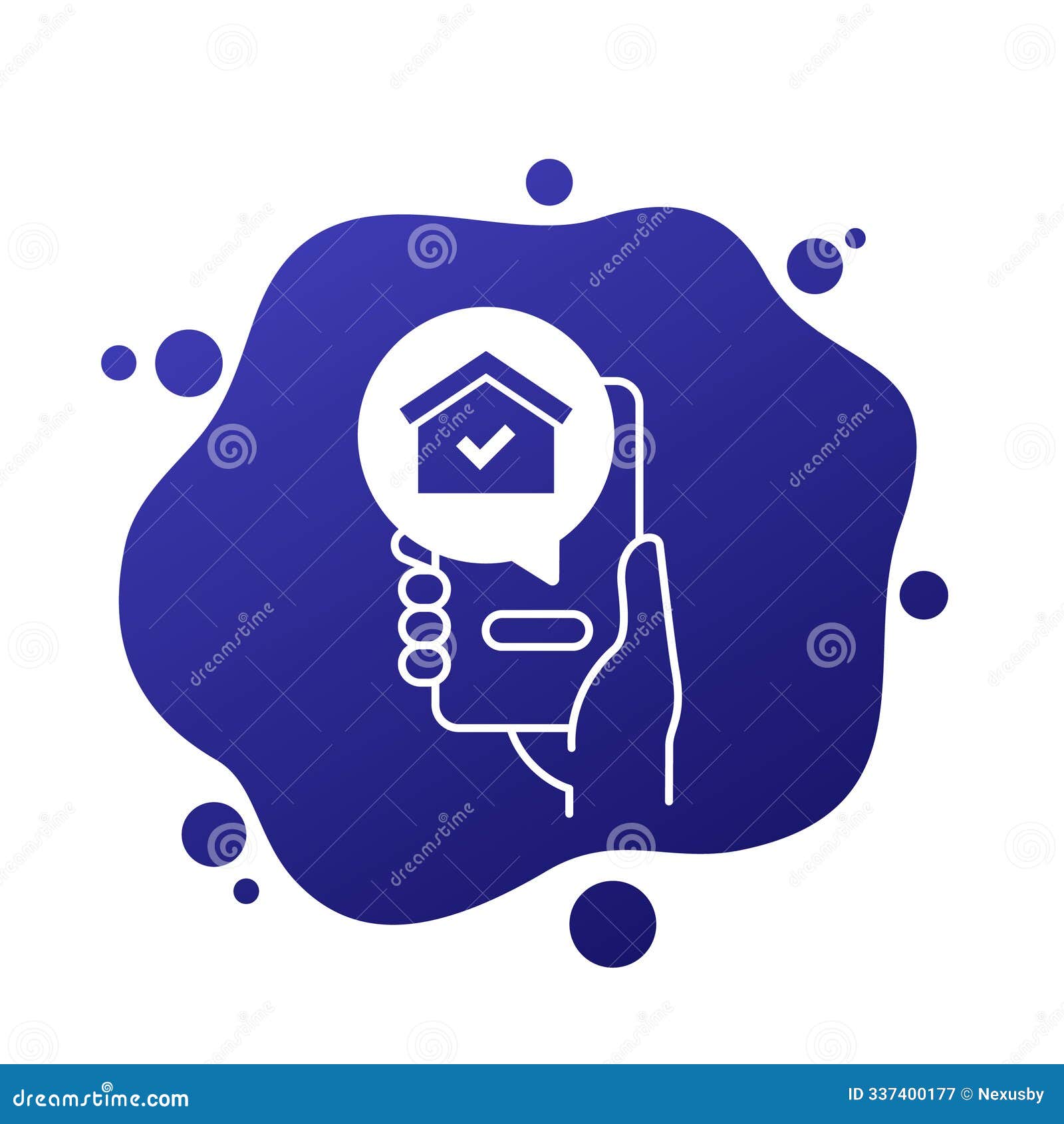 Building Permit Icon, House Project Linear Design Cartoon Vector ...