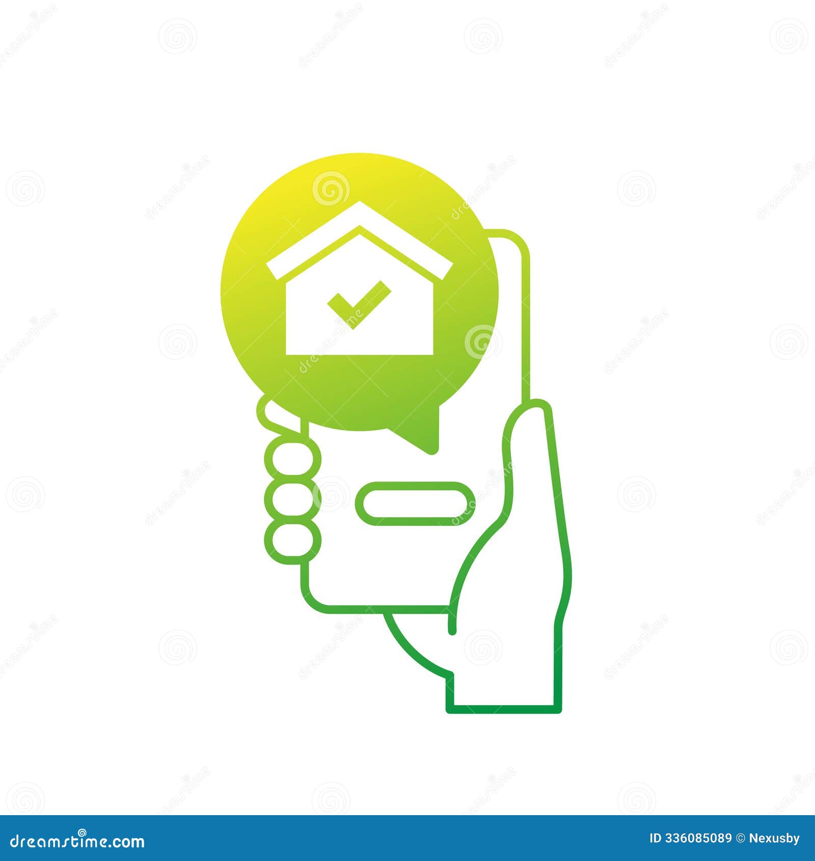 Online Building Permit Icon With A House Cartoon Vector | CartoonDealer ...