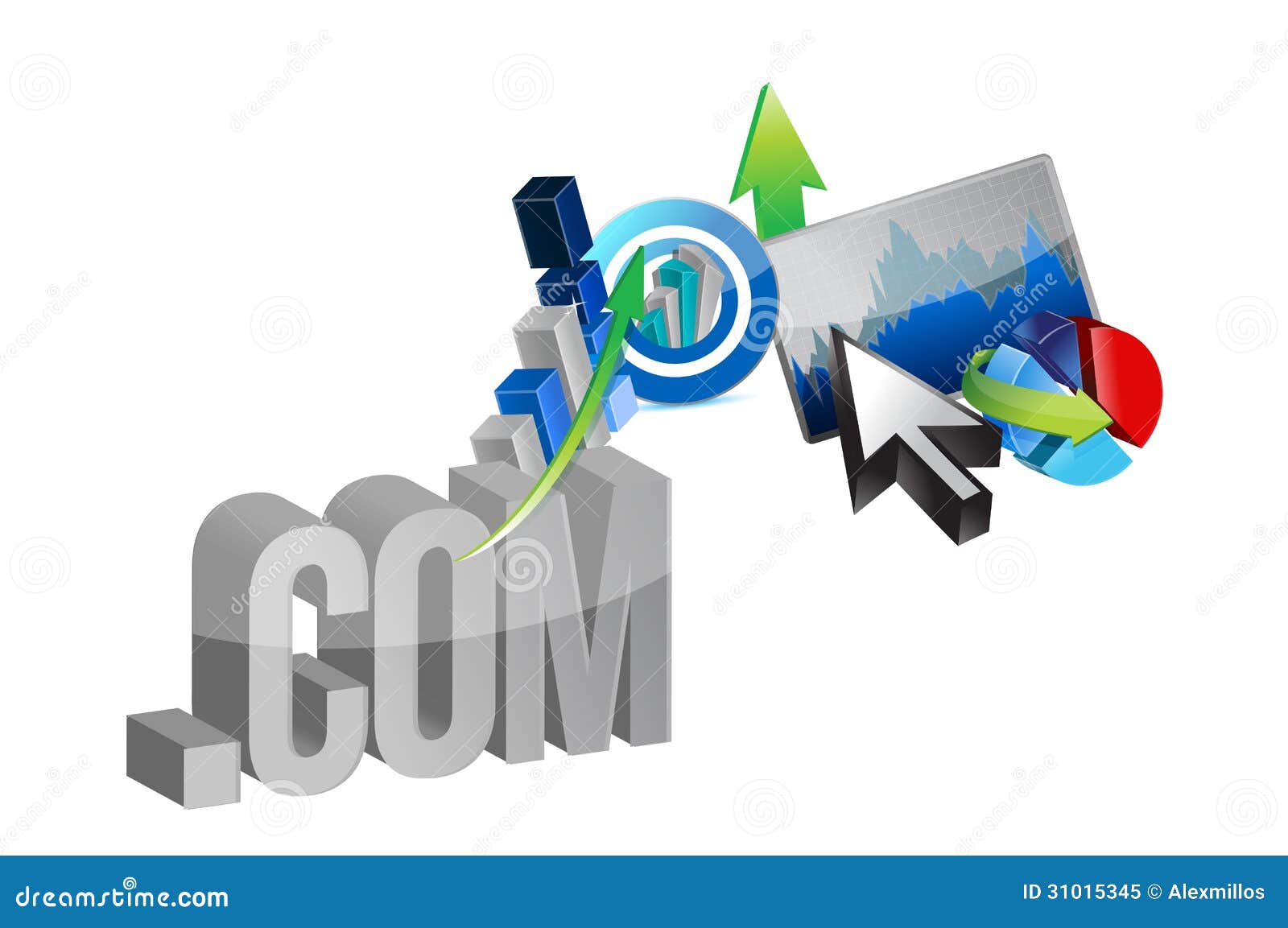 Online Business Graphs Illustration Design Stock Illustration ...