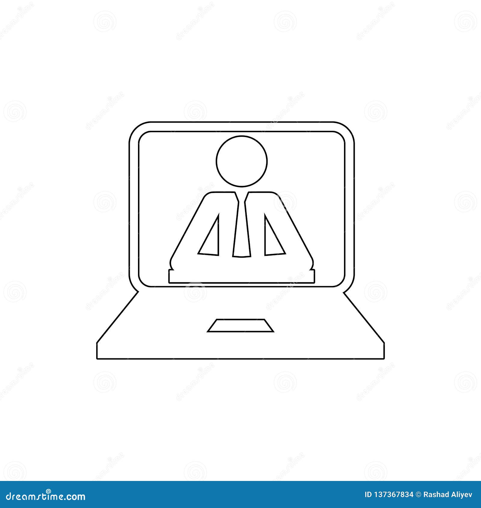 Online Business Man Appearance Icon. Element of Cyber Security for ...
