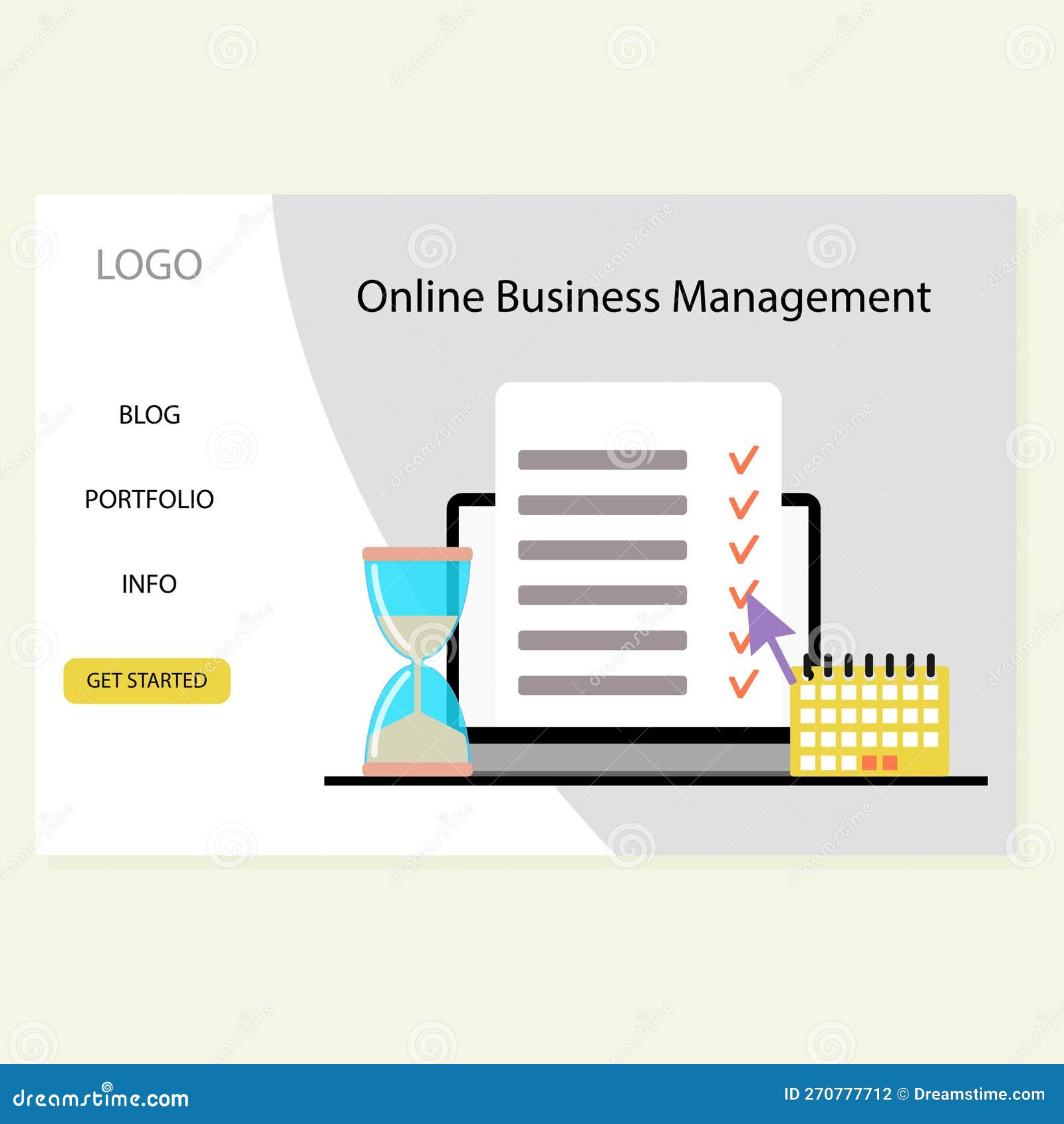 Online Business Management for Successful Company Stock Vector ...