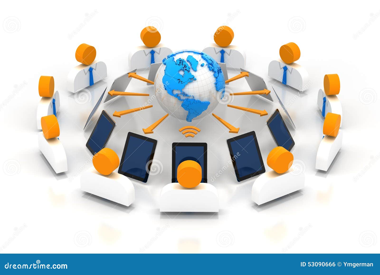 Online business meeting stock illustration. Illustration of horizontal ...